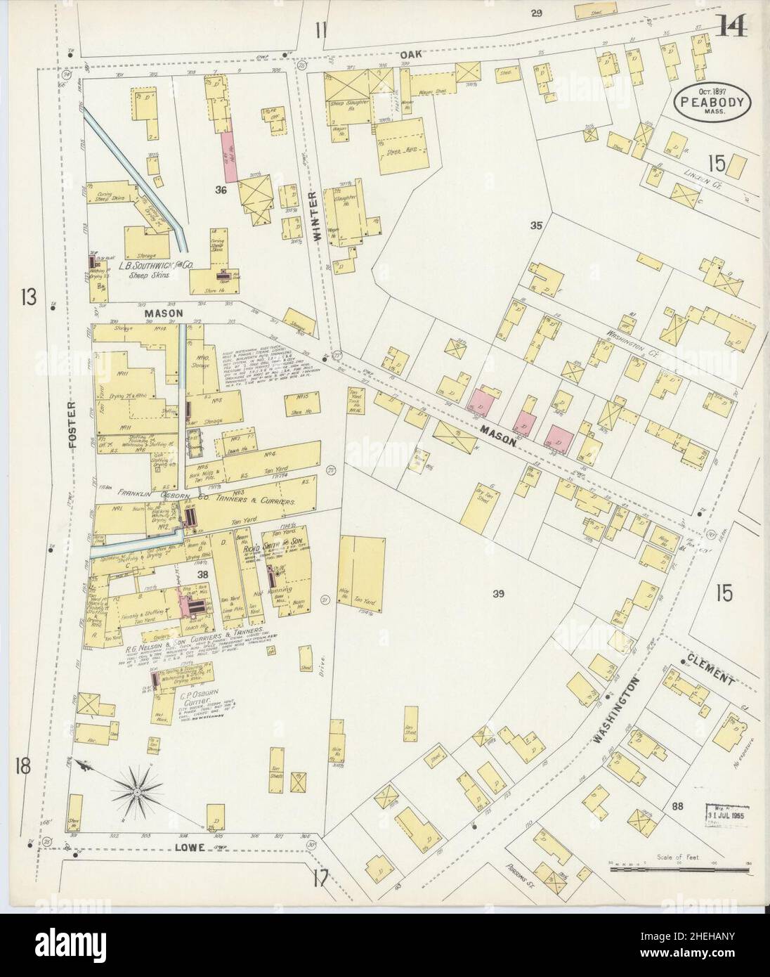 Map of peabody massachusetts hi-res stock photography and images - Alamy