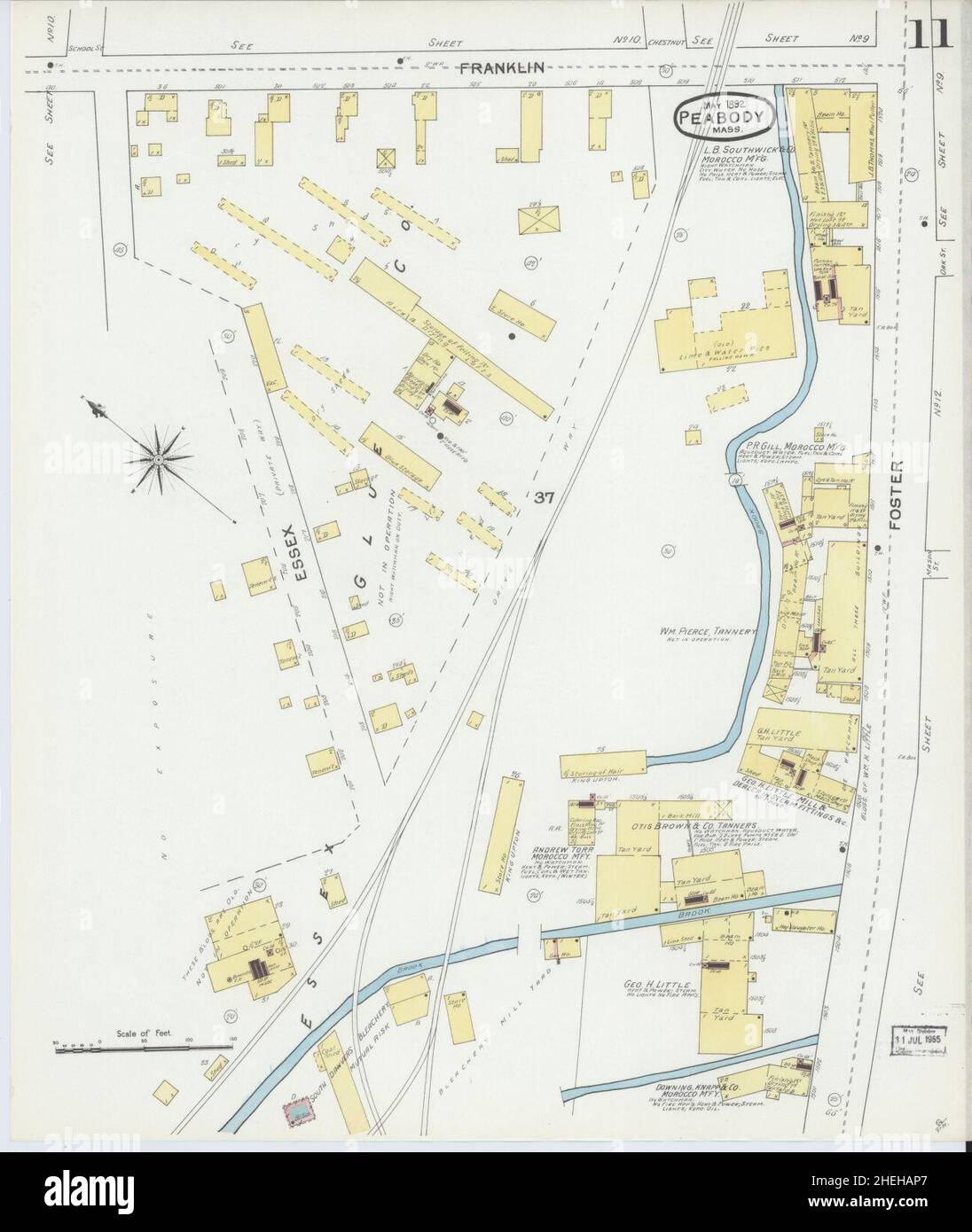 Map of peabody massachusetts hi-res stock photography and images - Alamy