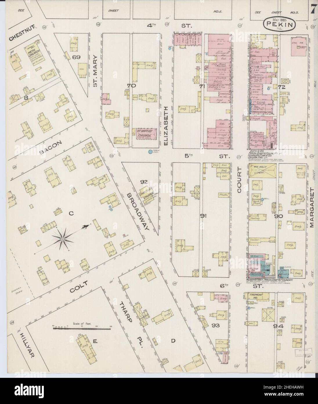 Map of pekin illinois hi-res stock photography and images - Alamy