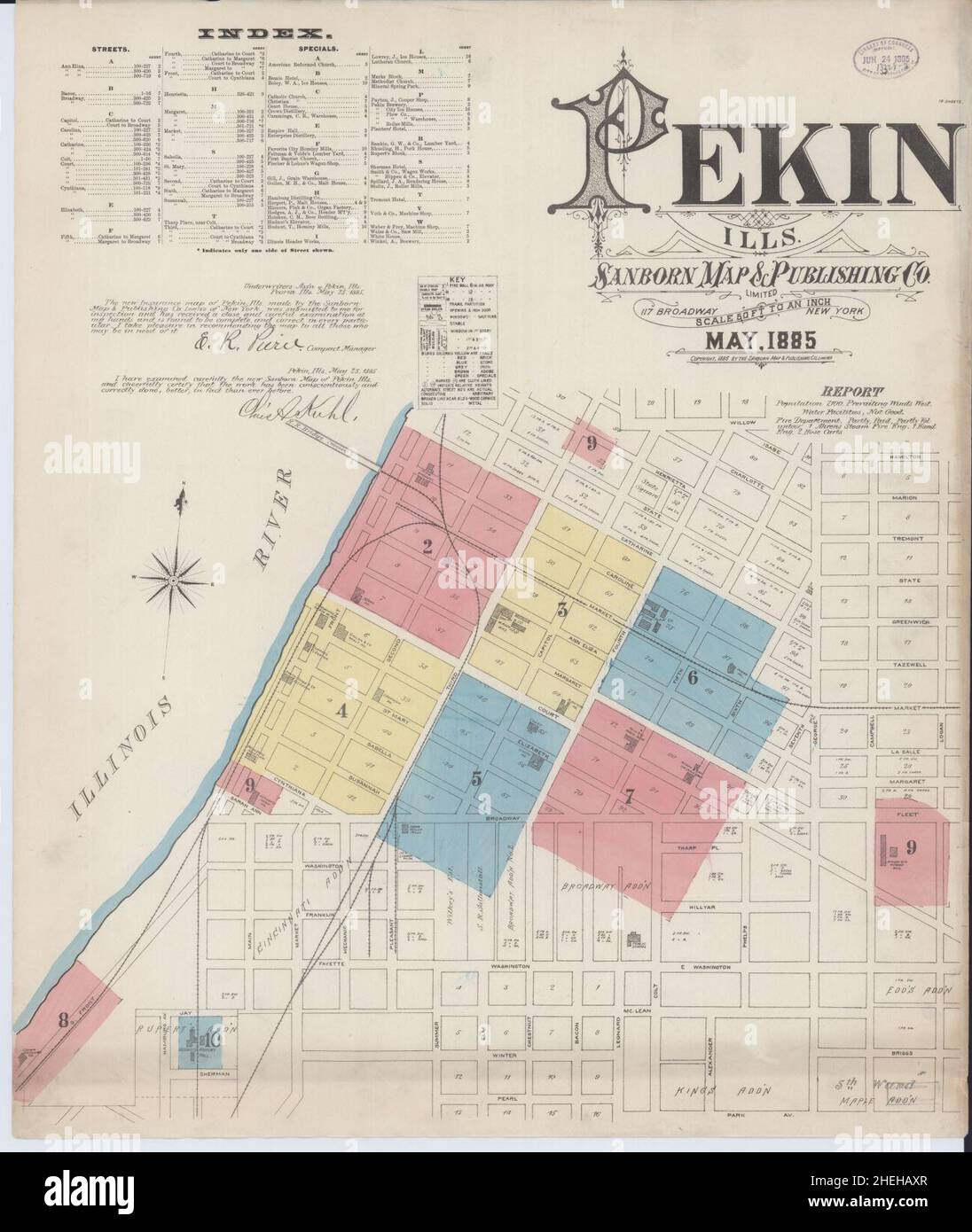 Pekin illinois map hi-res stock photography and images - Alamy