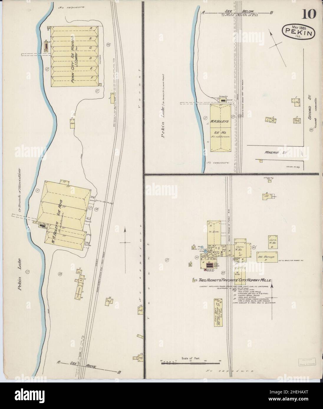 Map of pekin illinois hi-res stock photography and images - Alamy