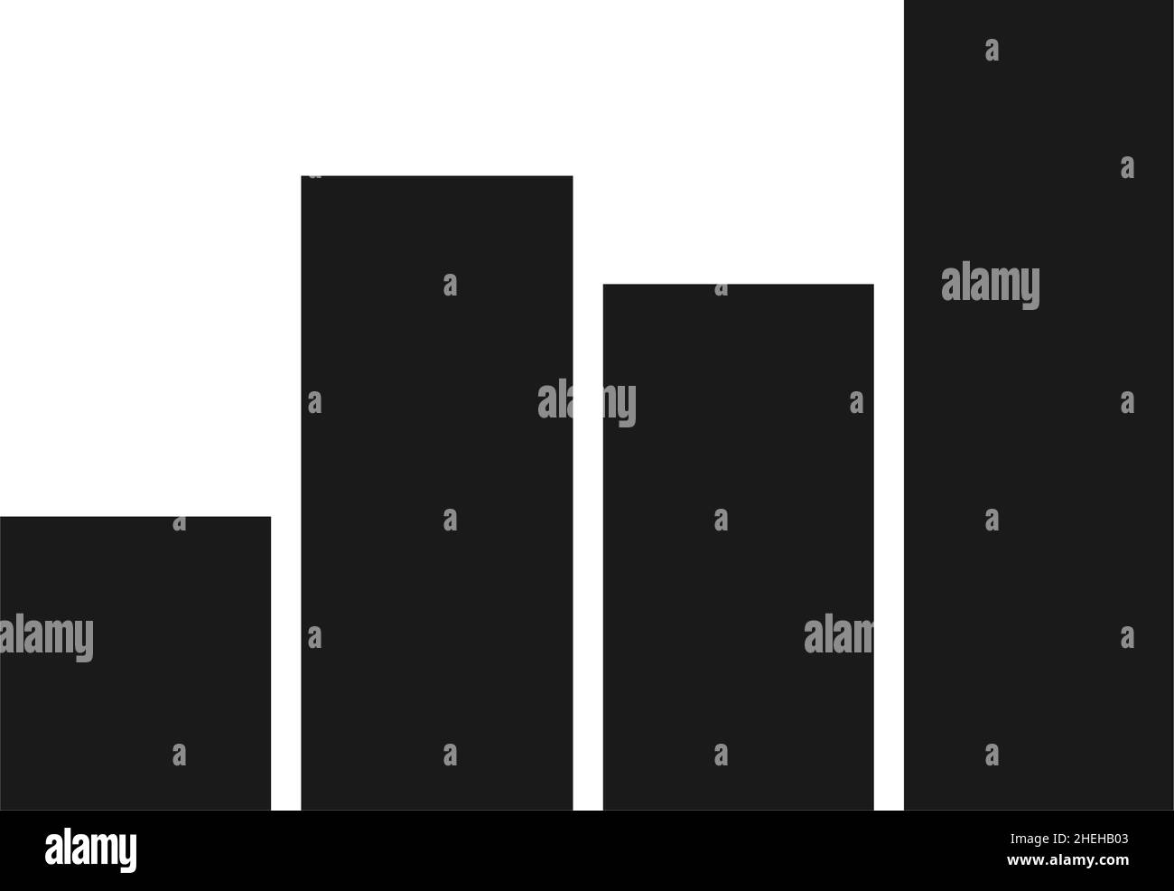 Black and white business income histogram silhouette Finance rise up ...