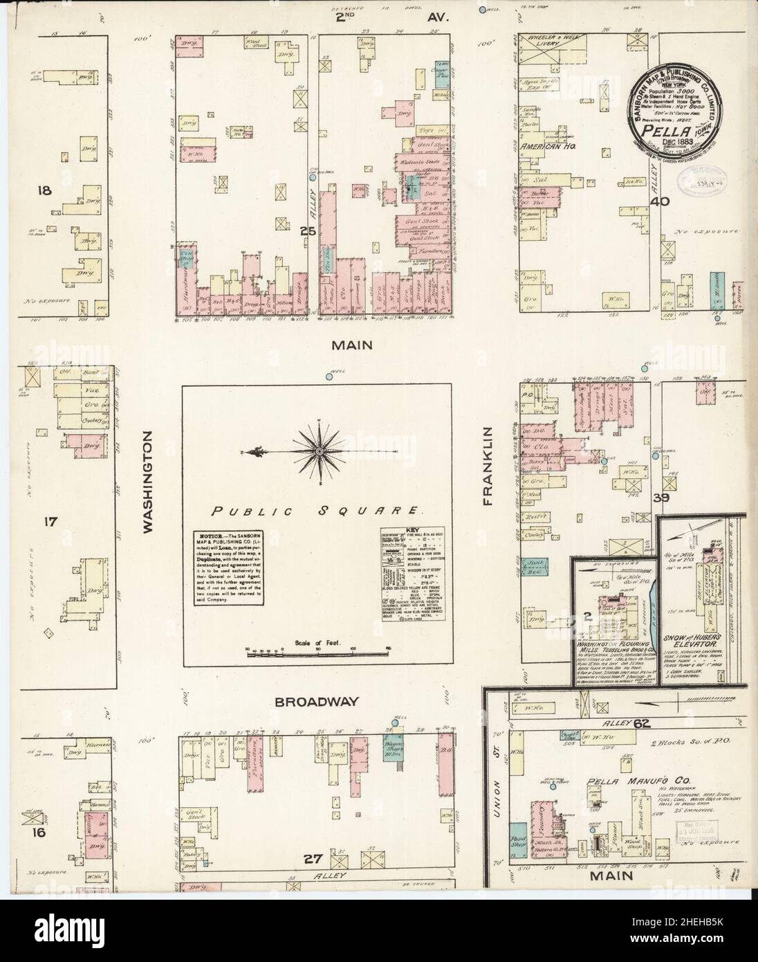 Pella iowa map hi-res stock photography and images - Alamy