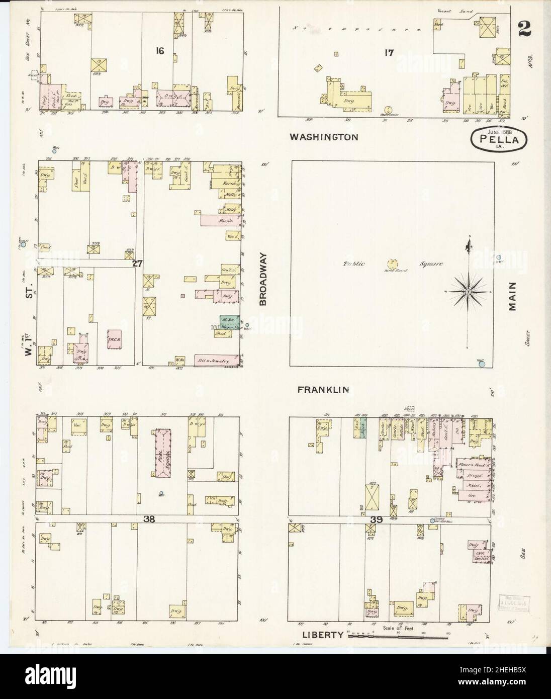 Pella iowa map hi-res stock photography and images - Alamy