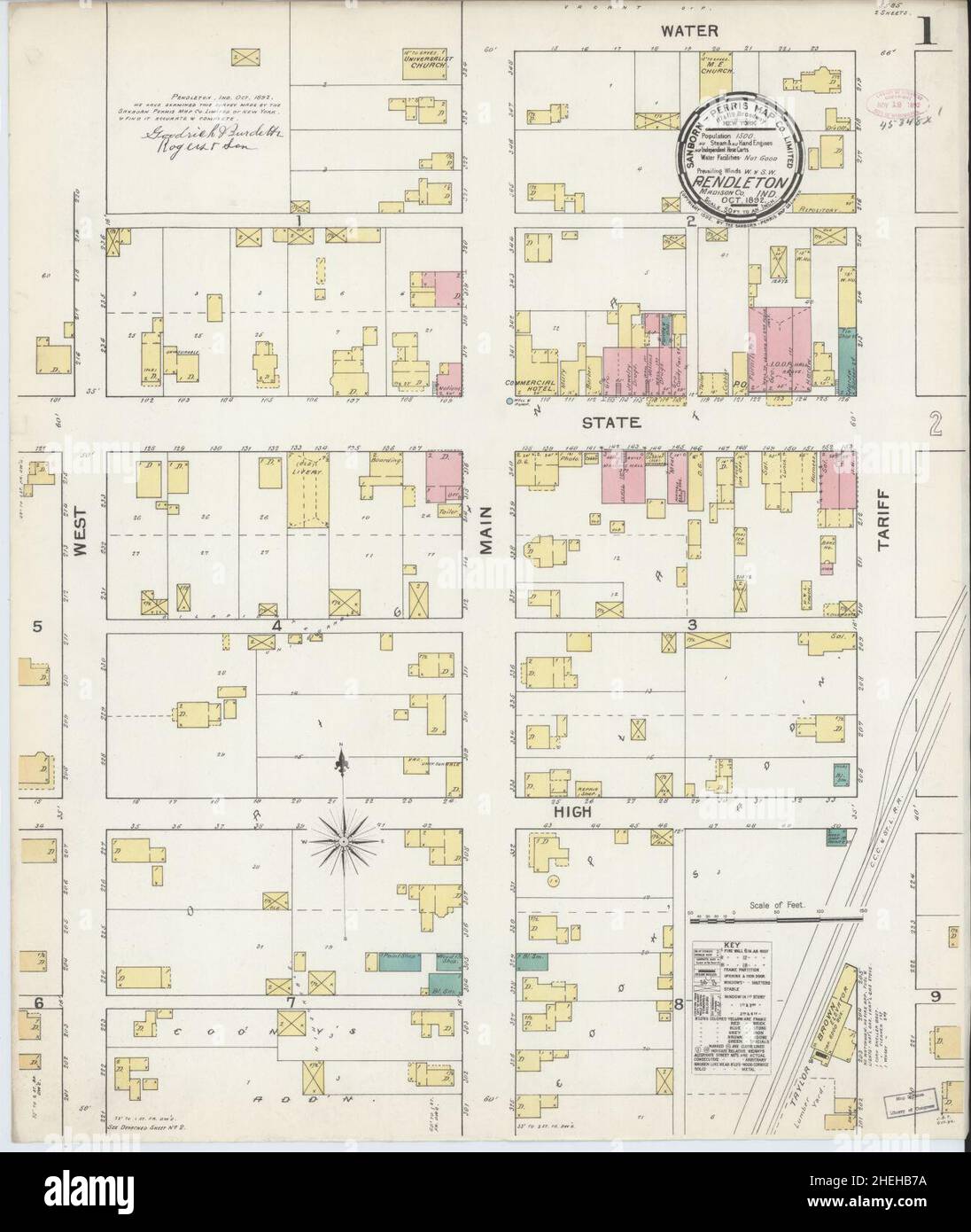 Pendleton county map hi-res stock photography and images - Alamy