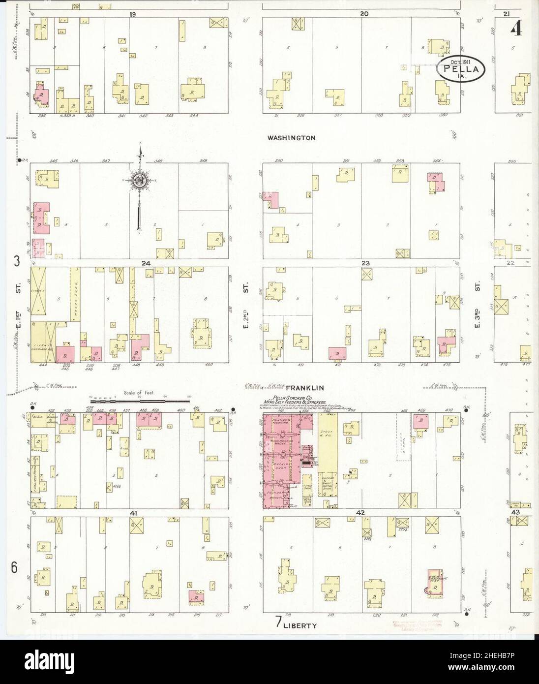 Pella iowa map hi-res stock photography and images - Alamy