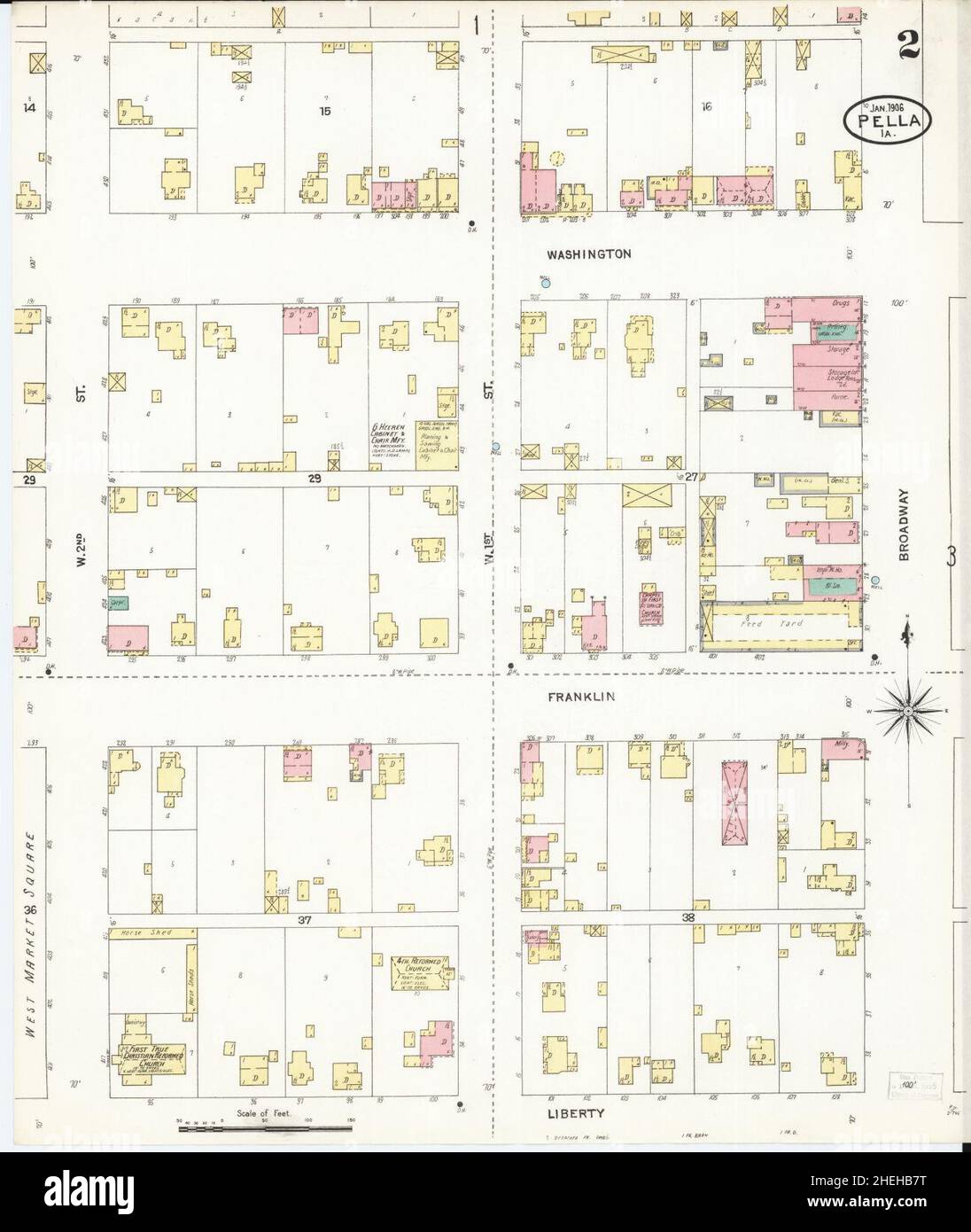 Pella iowa map hi-res stock photography and images - Alamy