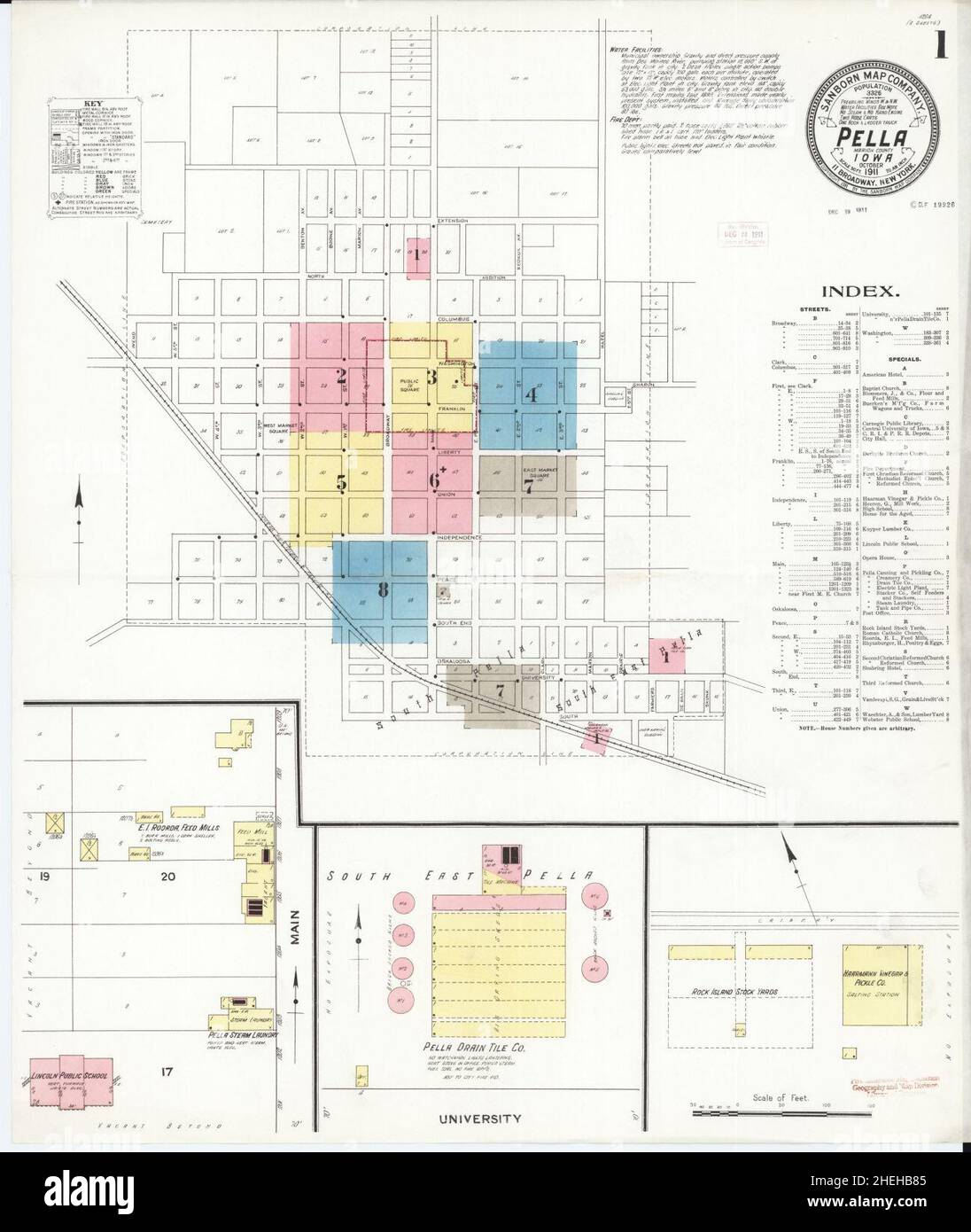 Pella iowa map hi-res stock photography and images - Alamy