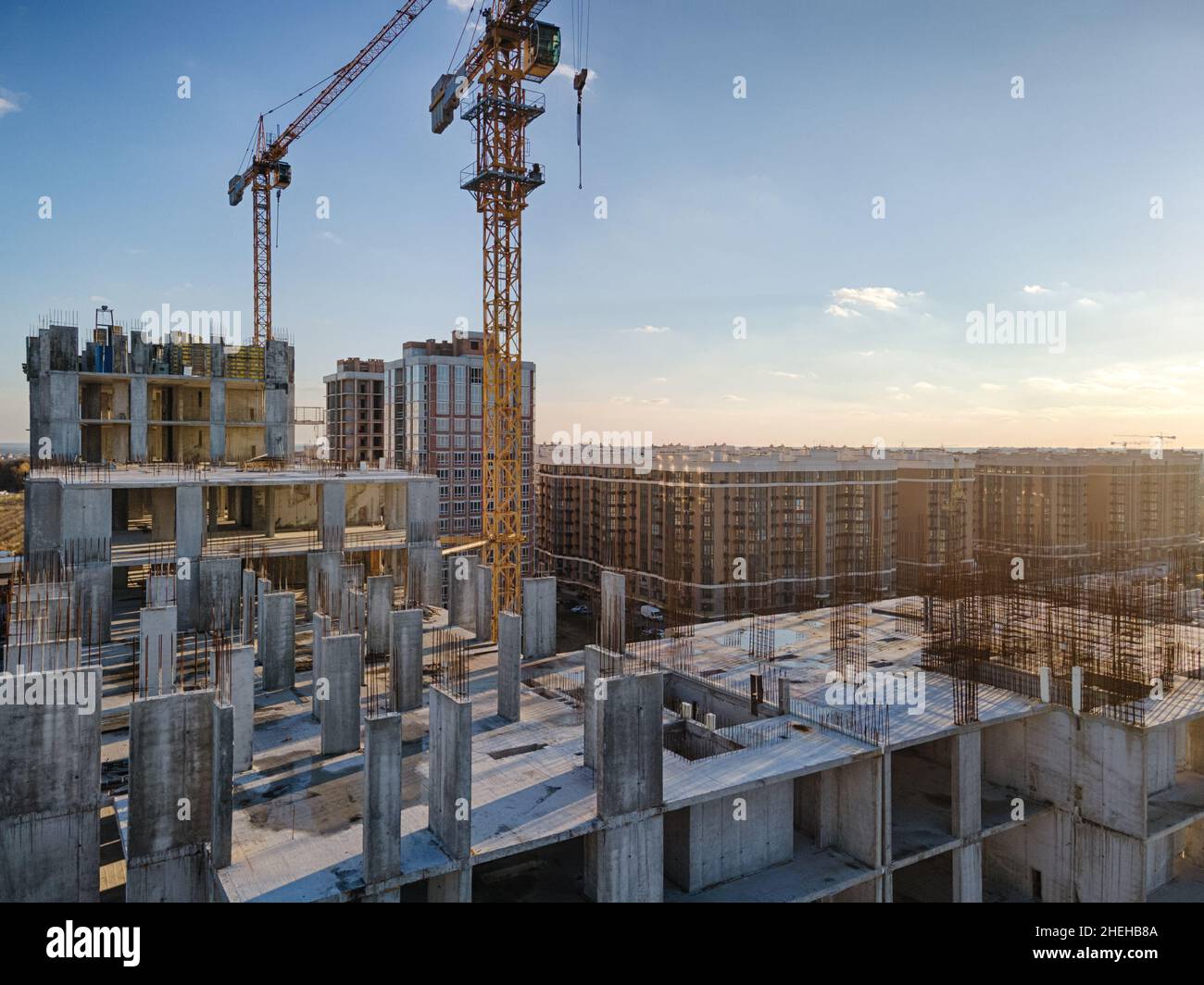 Construction site of a new future city district Stock Photo - Alamy