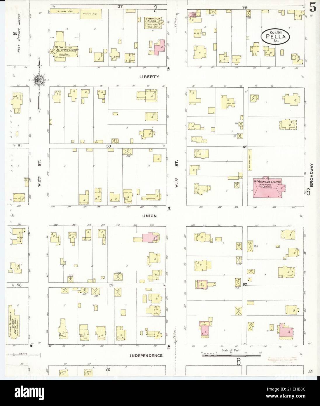 Pella iowa map hi-res stock photography and images - Alamy