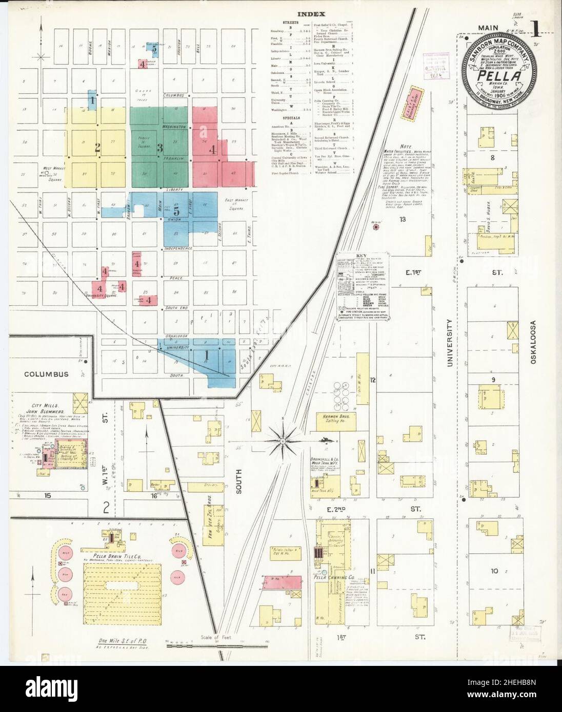 Pella iowa map hi-res stock photography and images - Alamy
