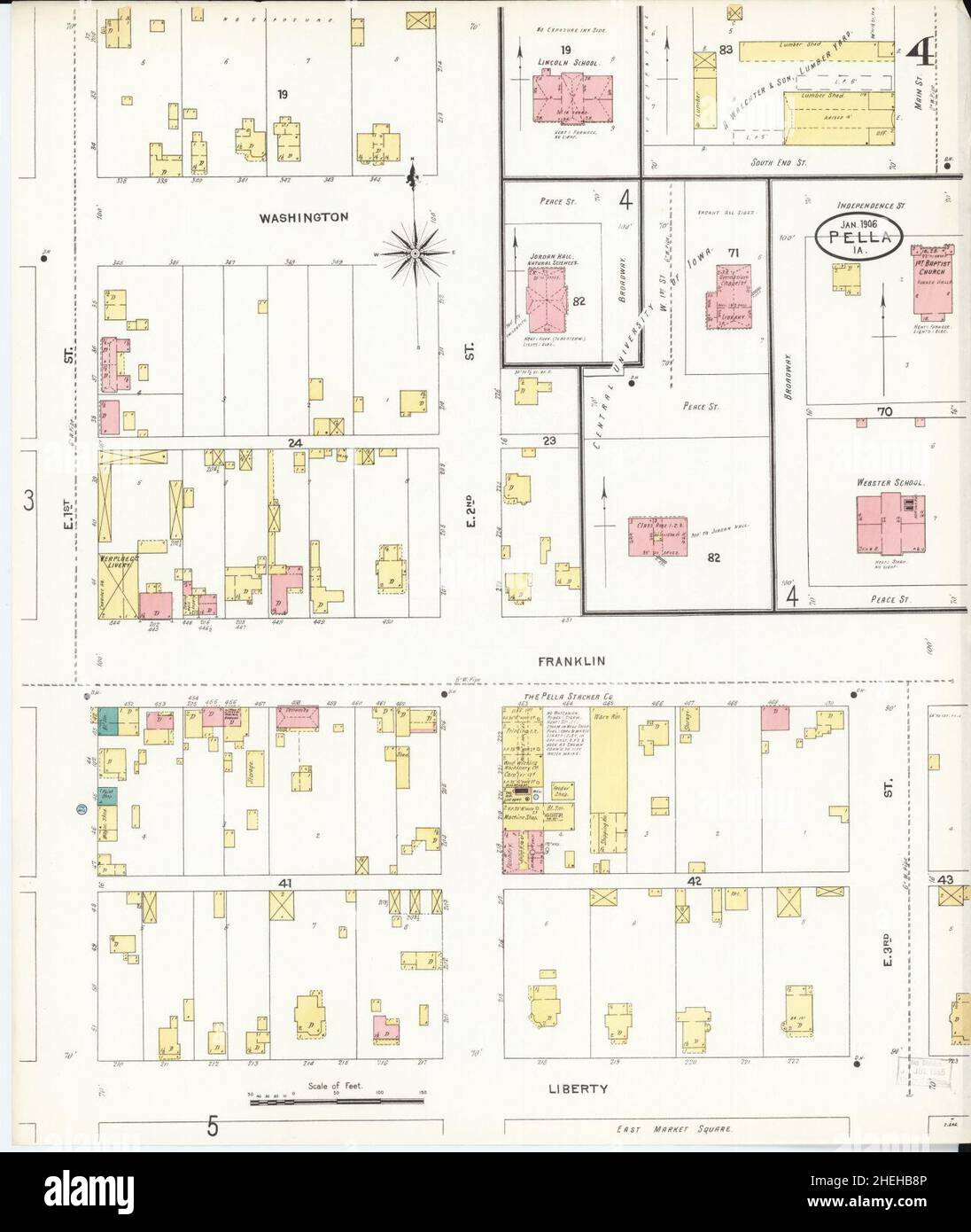 Pella iowa map hi-res stock photography and images - Alamy