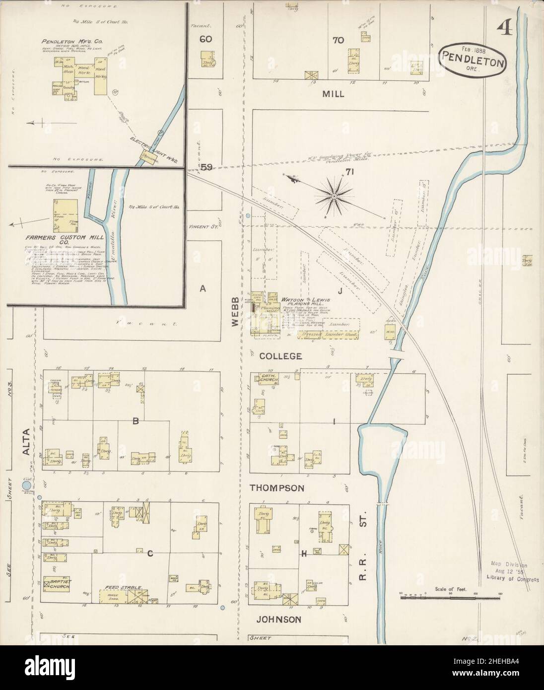 Pendleton oregon map hi-res stock photography and images - Alamy