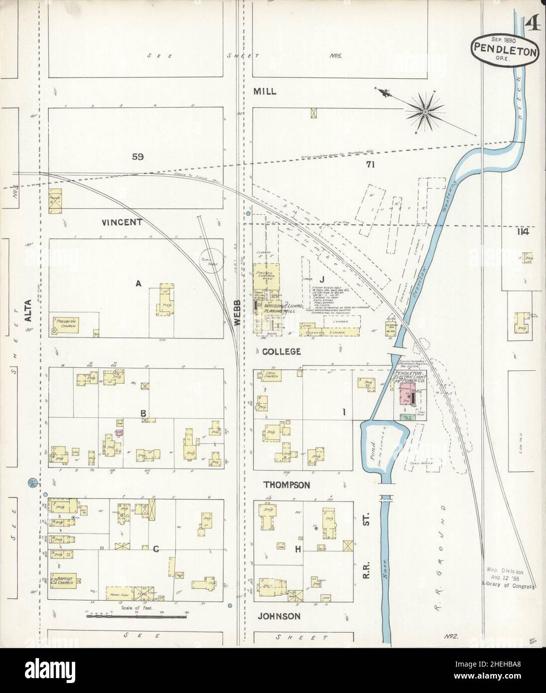 Pendleton oregon map hi-res stock photography and images - Alamy