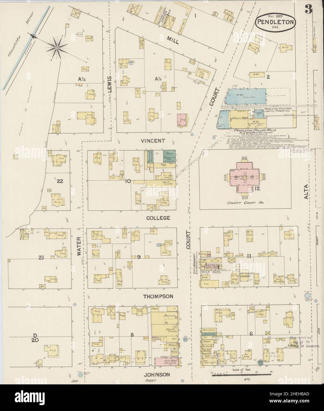 Pendleton oregon map hi-res stock photography and images - Alamy