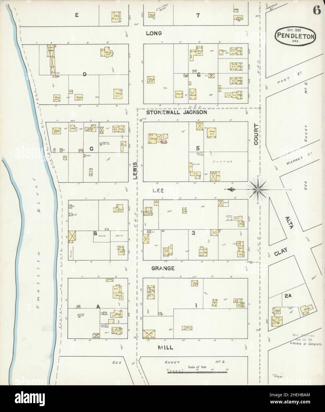 Pendleton oregon map hi-res stock photography and images - Alamy