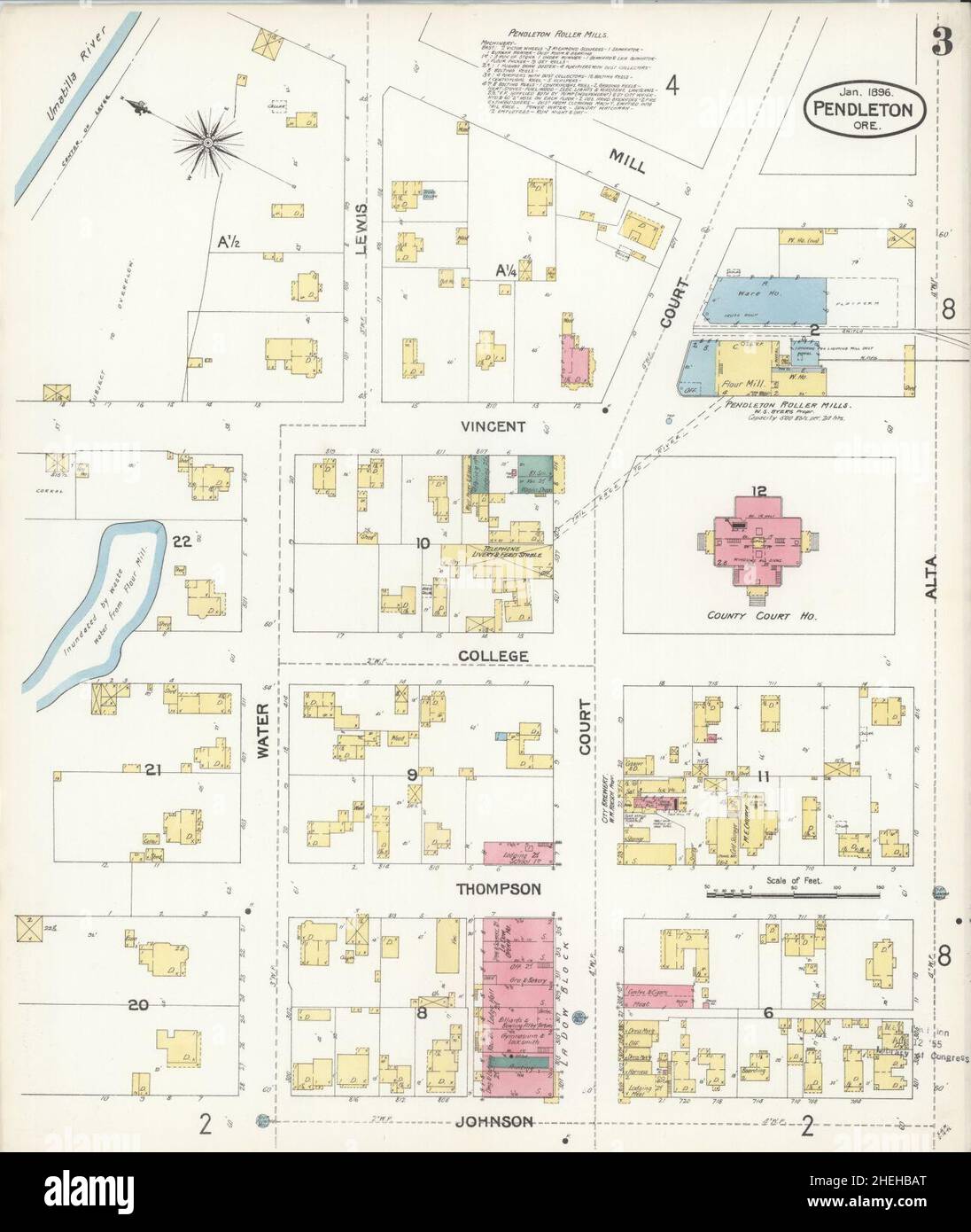 Pendleton oregon map hi-res stock photography and images - Alamy