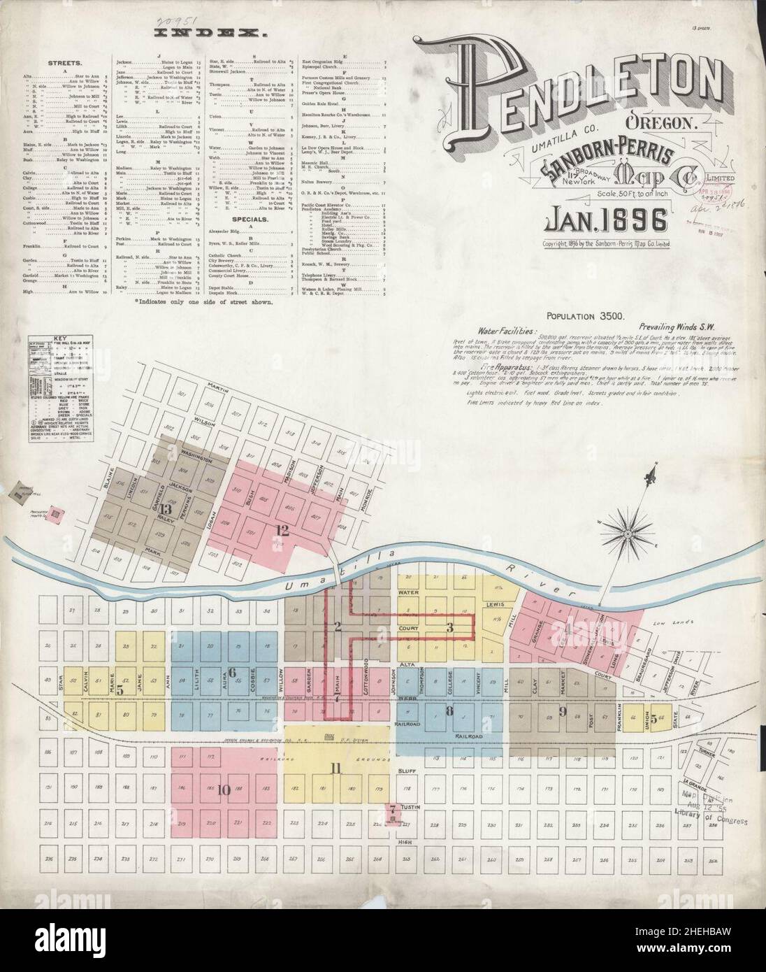 Pendleton oregon map hi-res stock photography and images - Alamy