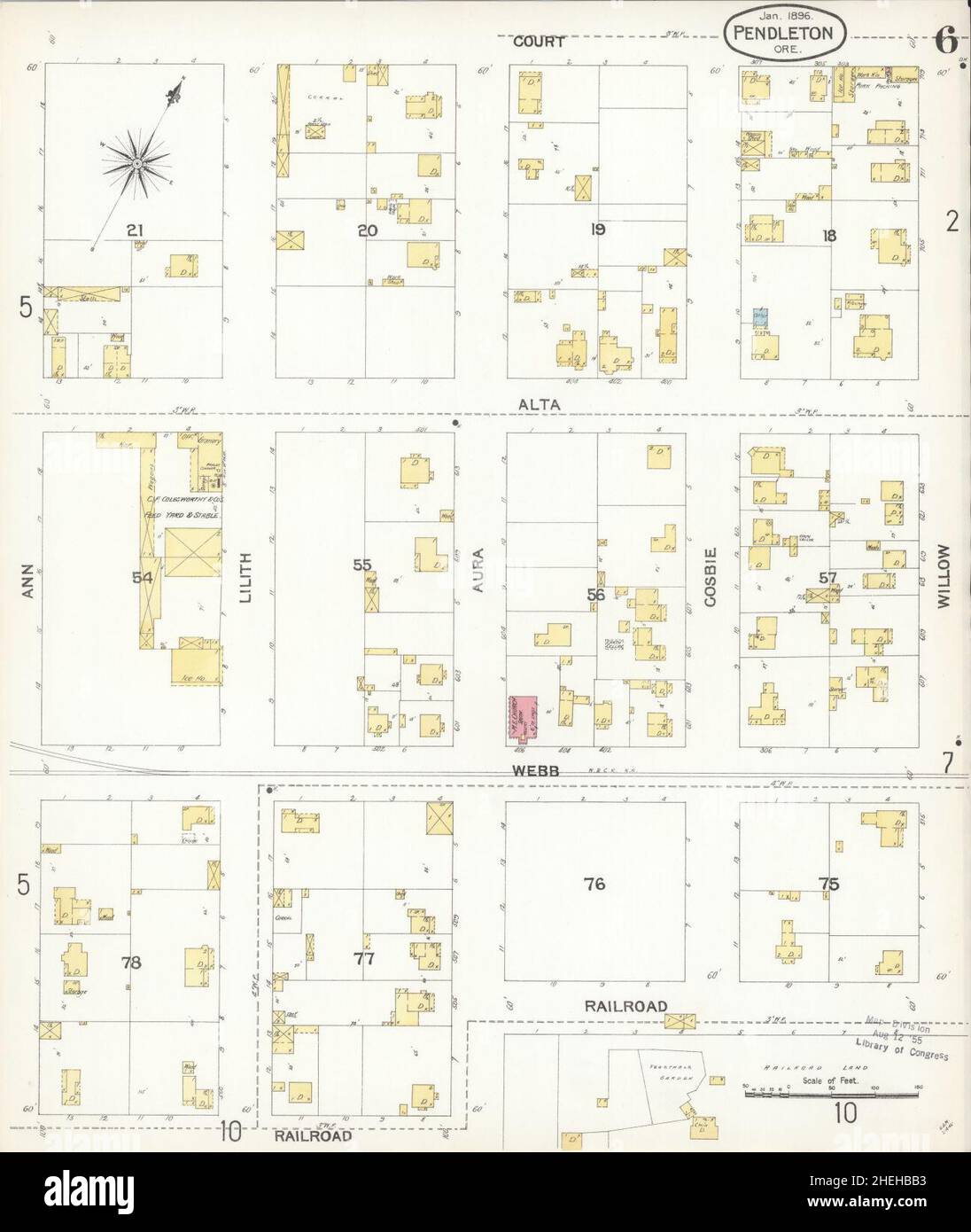 Pendleton oregon map hi-res stock photography and images - Alamy