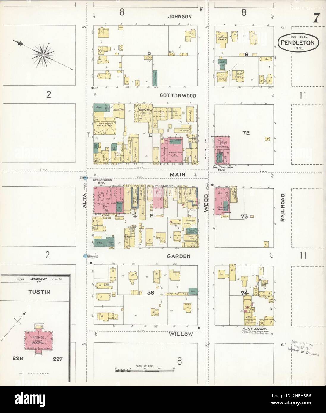 Map of pendleton oregon hi-res stock photography and images - Alamy