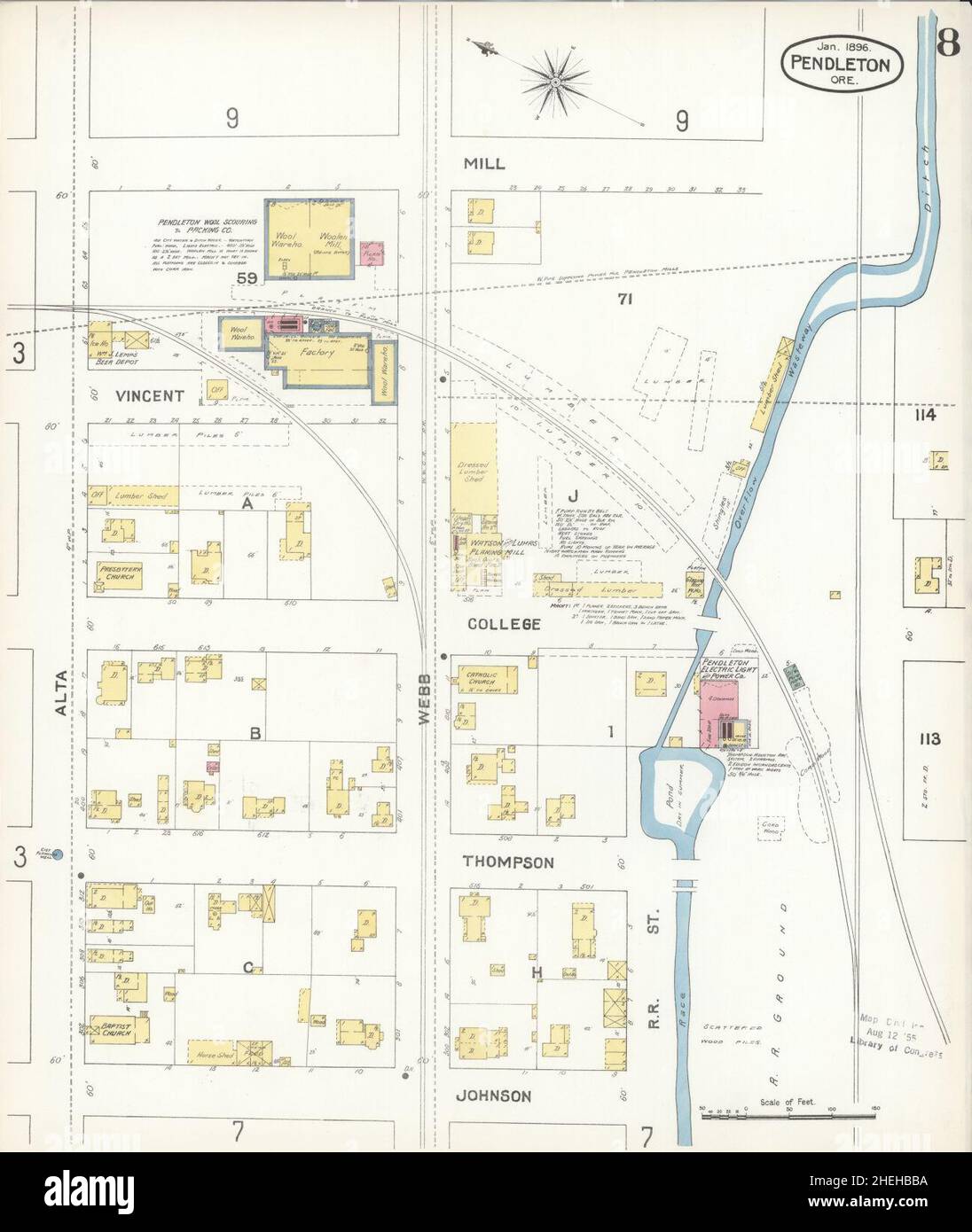 Map of pendleton oregon hi-res stock photography and images - Alamy