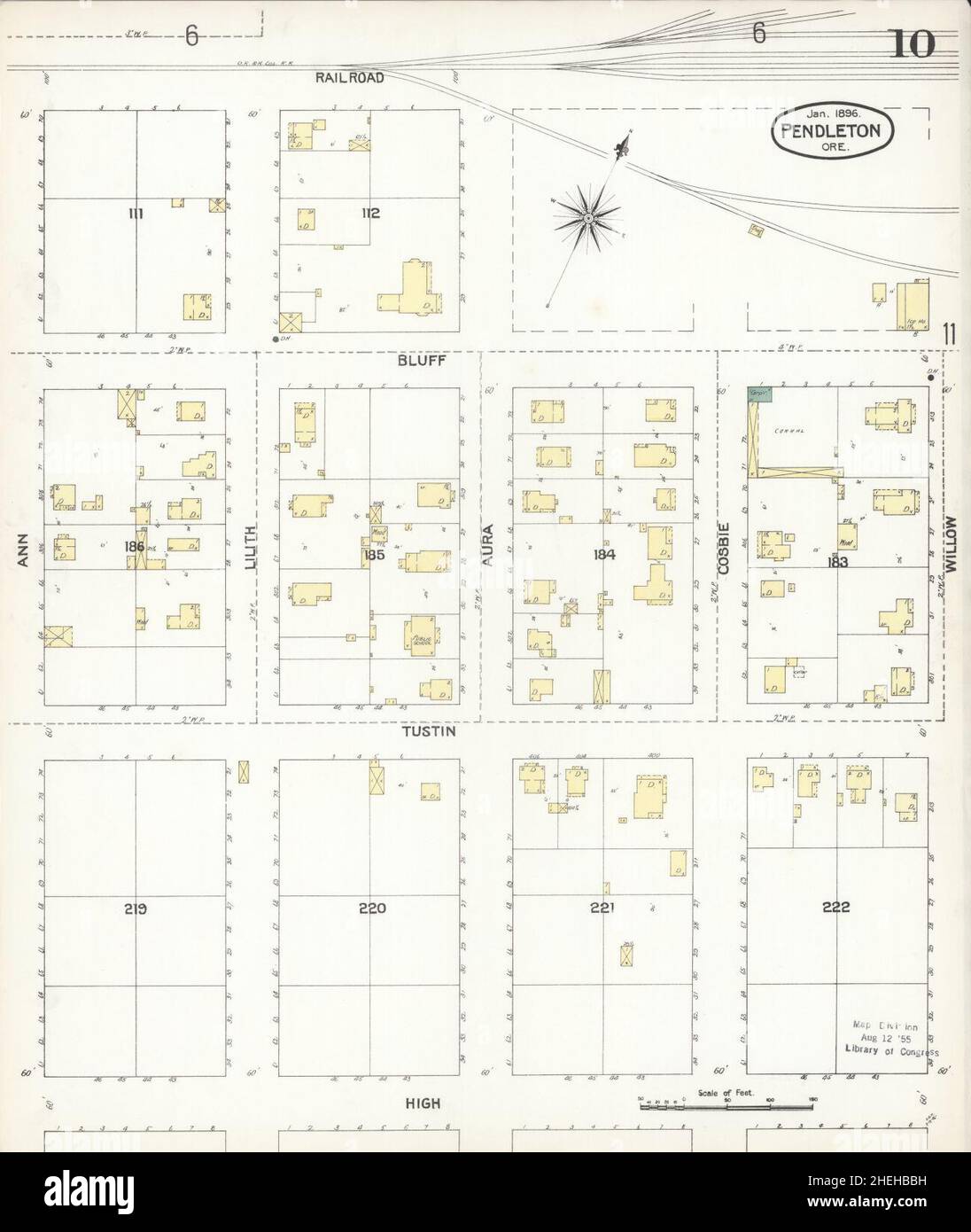 Pendleton oregon map hi-res stock photography and images - Alamy