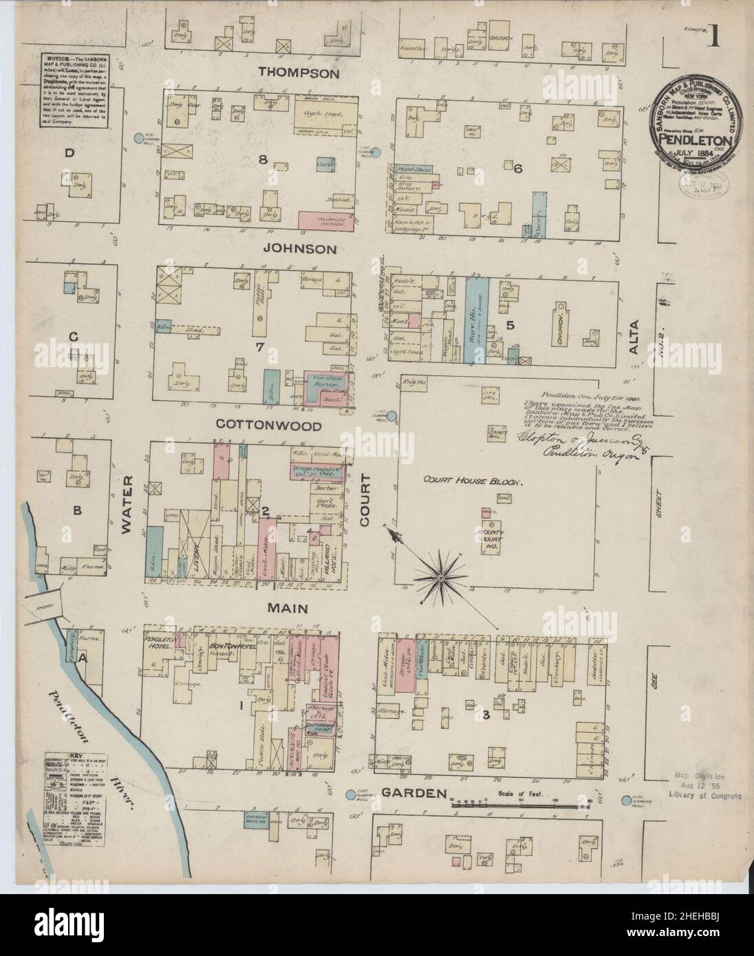 Pendleton oregon map hi-res stock photography and images - Alamy