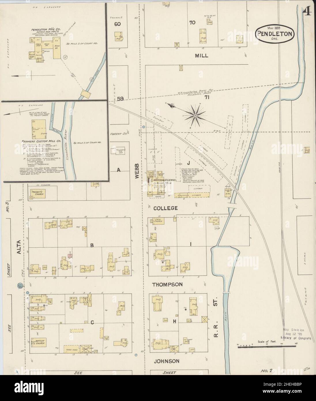 Pendleton oregon map hi-res stock photography and images - Alamy
