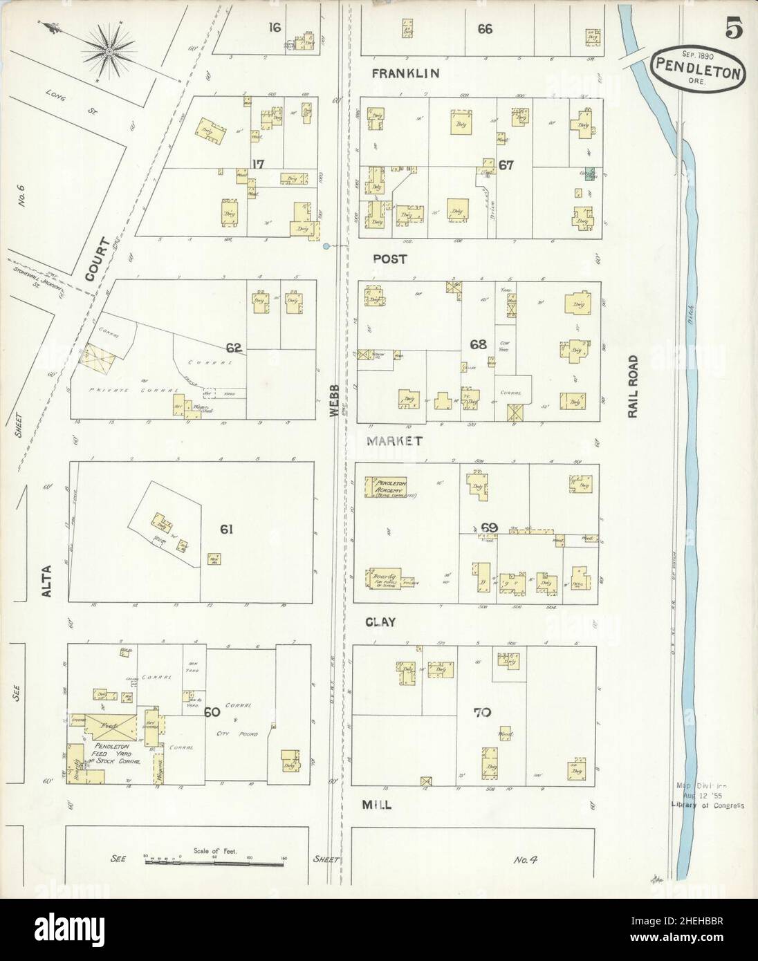 Pendleton oregon map hi-res stock photography and images - Alamy