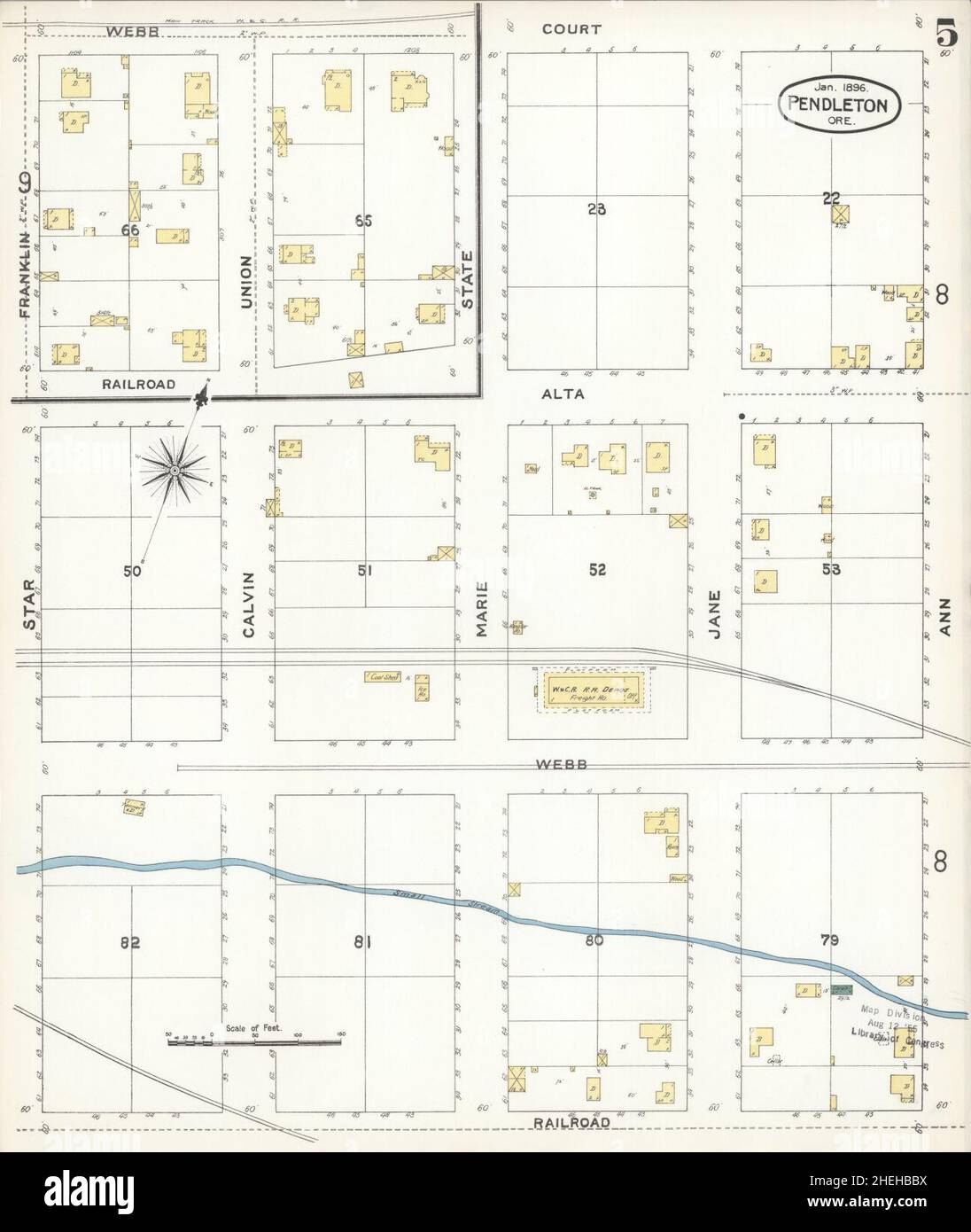 Pendleton oregon map hi-res stock photography and images - Alamy