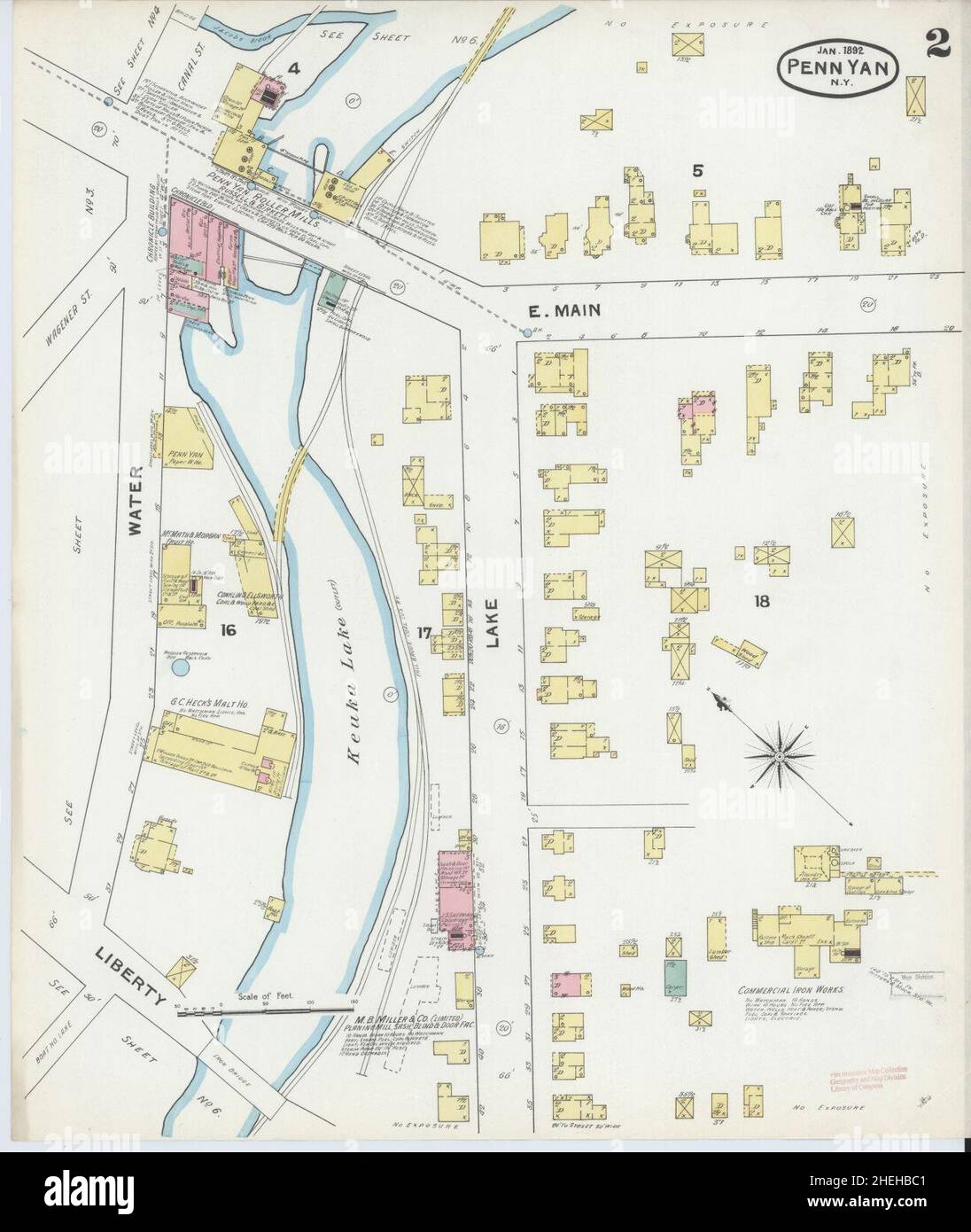 Map of penn yan new york hi-res stock photography and images - Alamy