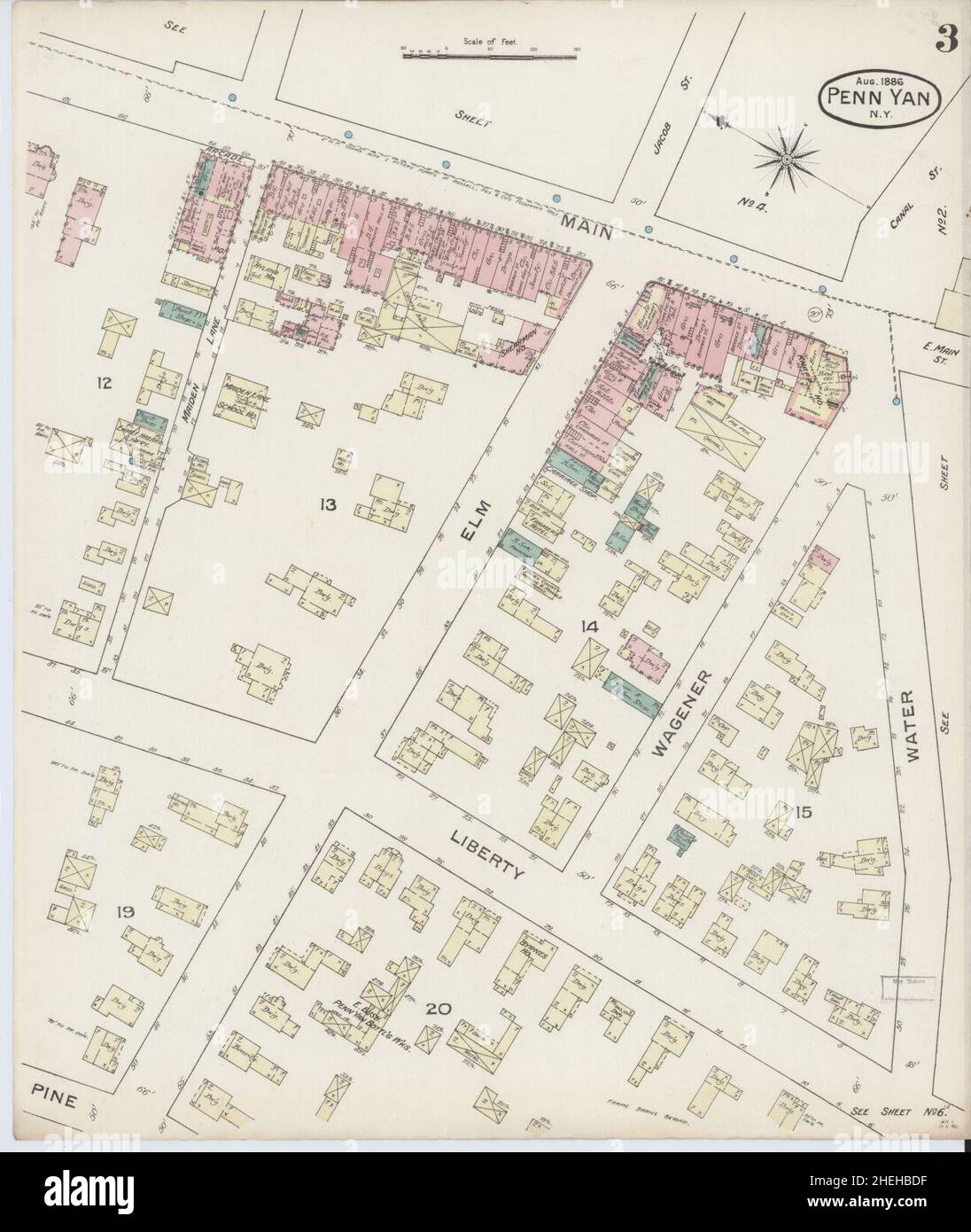 Map of penn yan new york hi-res stock photography and images - Alamy