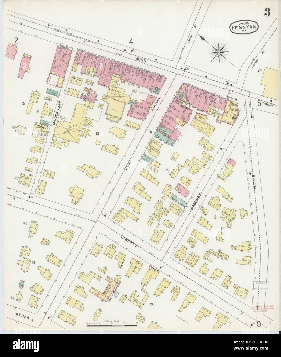 Map of penn yan new york hi-res stock photography and images - Alamy