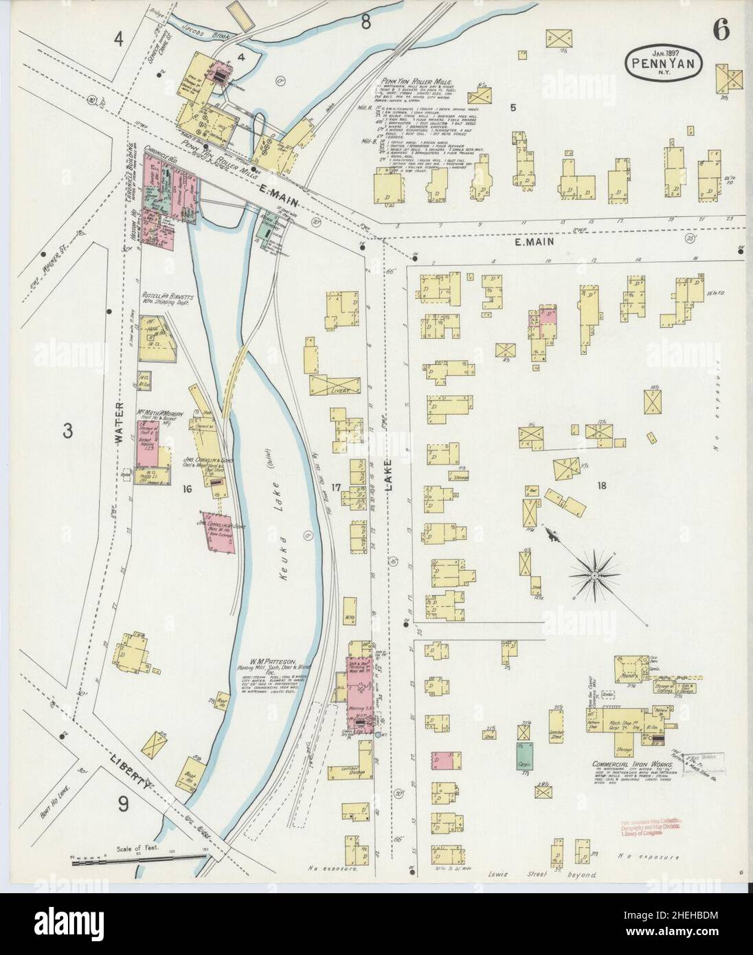 Map of penn yan new york hi-res stock photography and images - Alamy