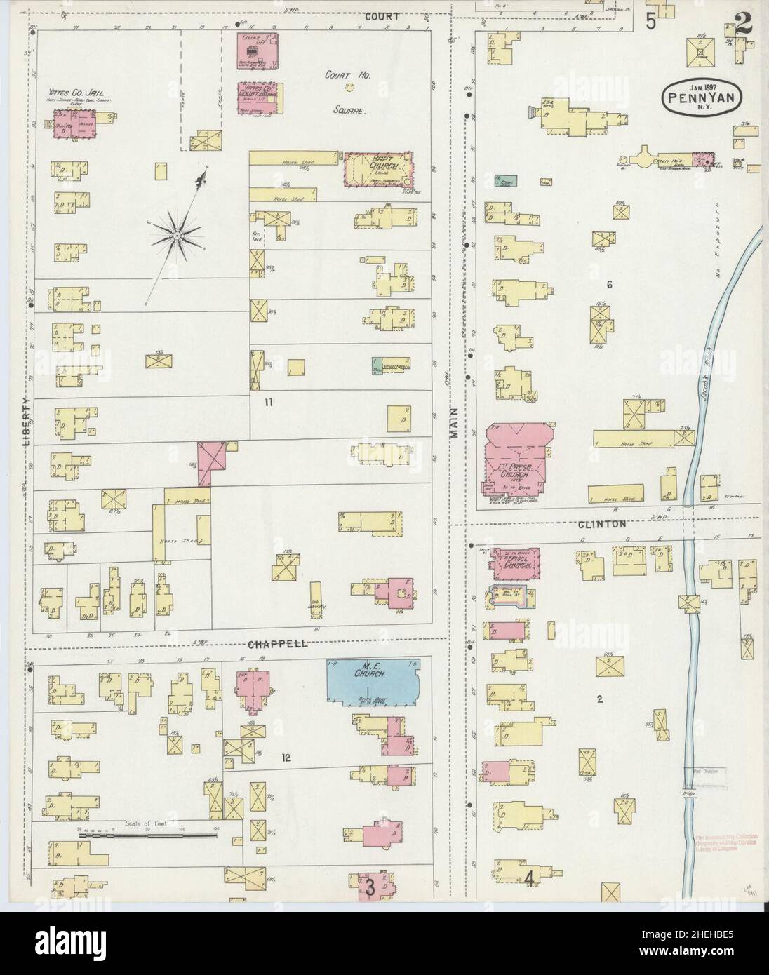 Map of penn yan new york hi-res stock photography and images - Alamy