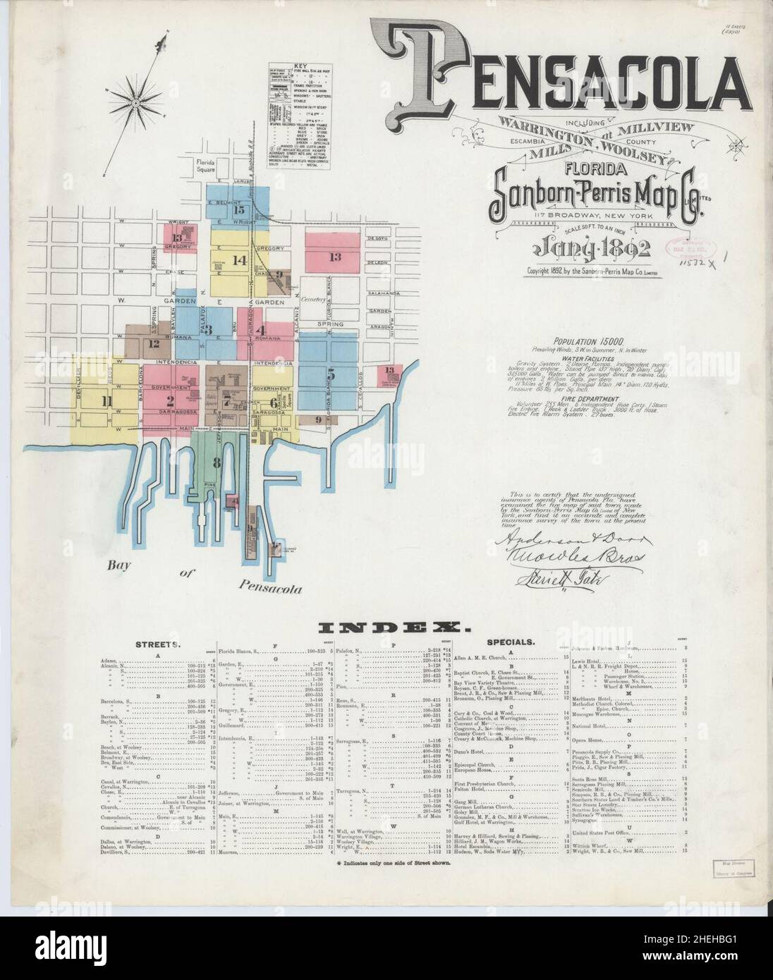 Vintage pensacola map hi-res stock photography and images - Alamy