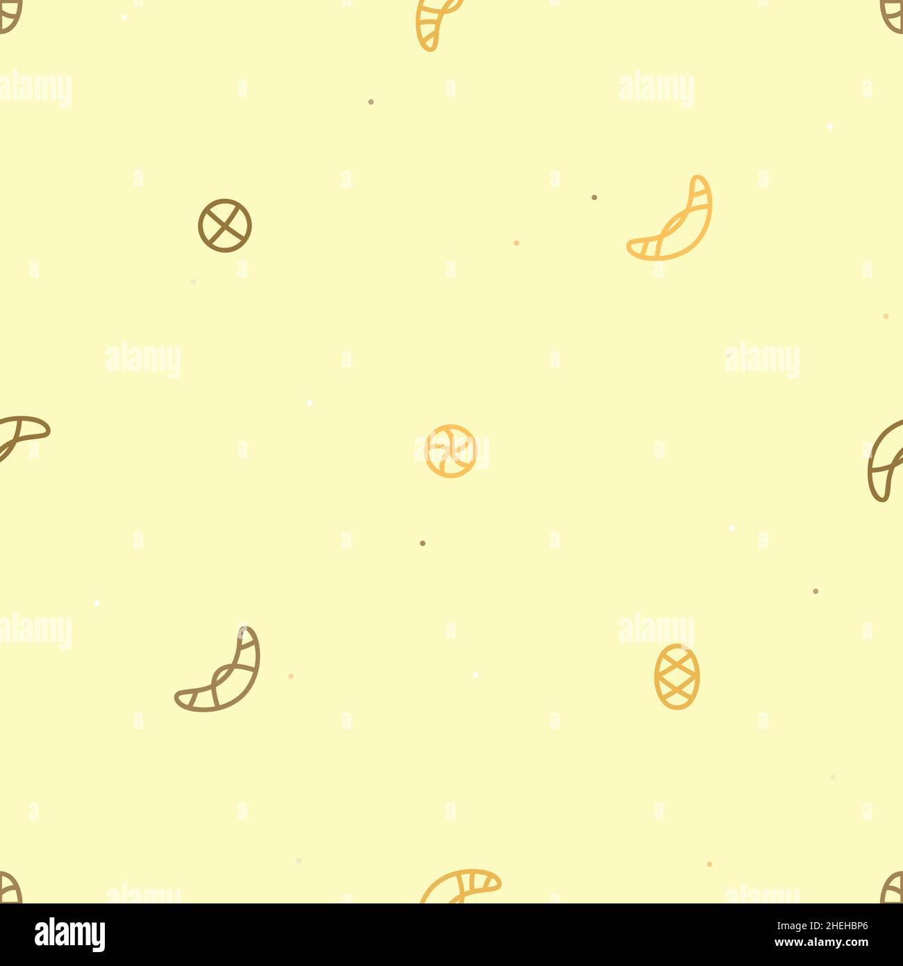 Various outline bread rolls background - vector background Stock Vector ...