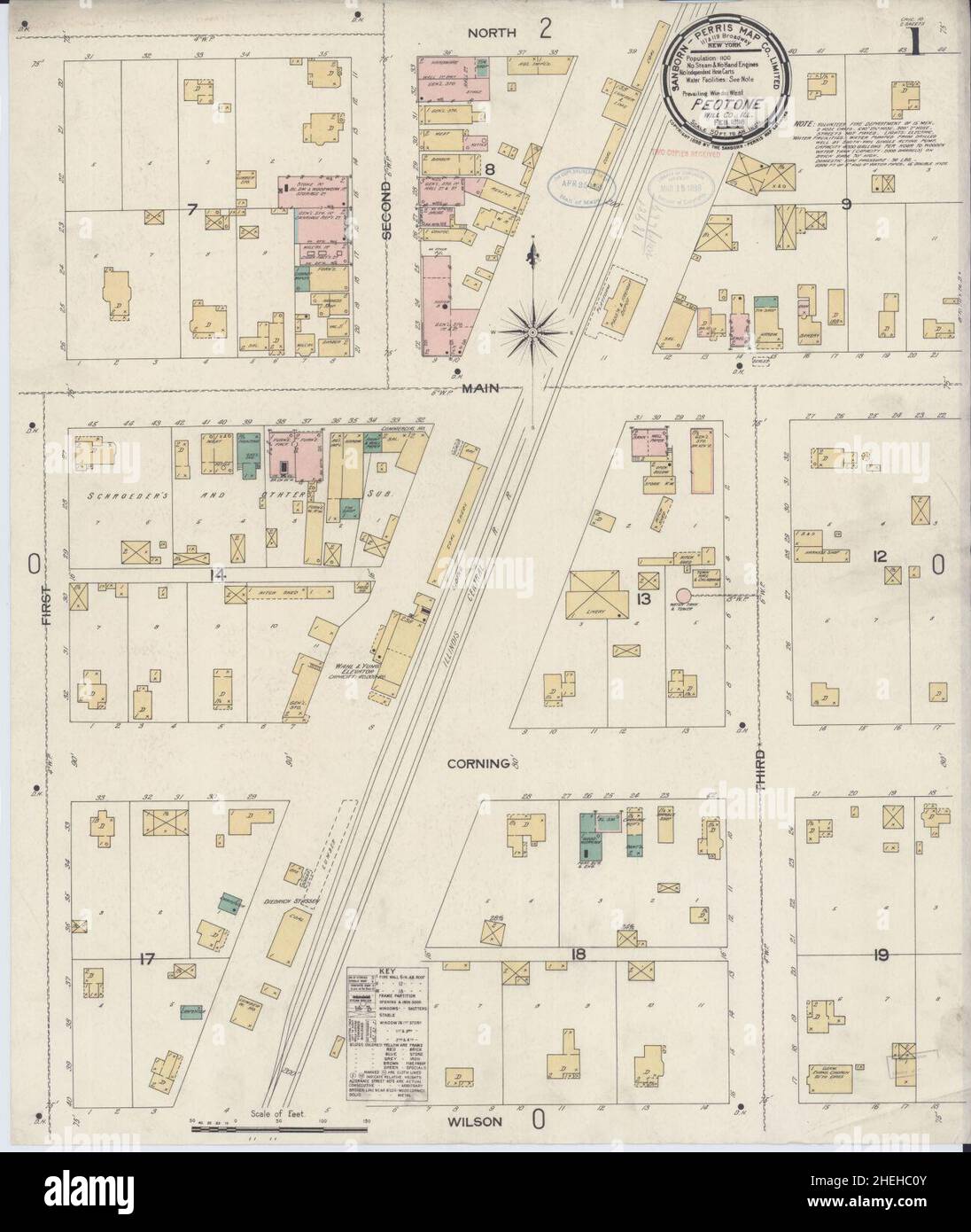 Illinois map peotone hi-res stock photography and images - Alamy