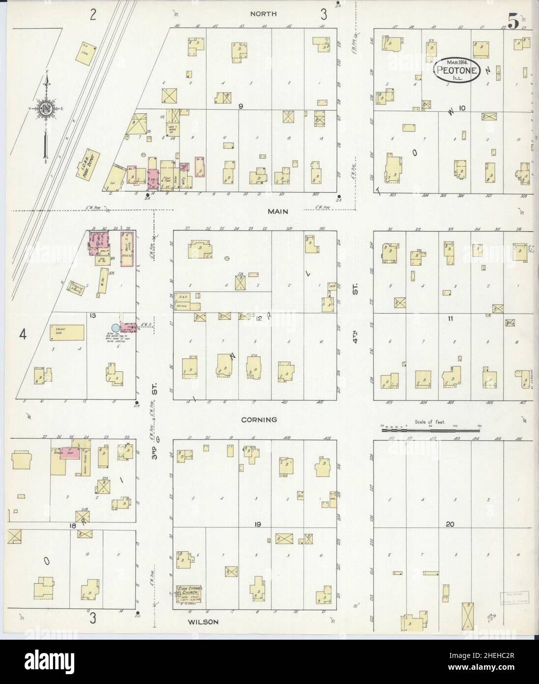 Illinois map peotone hi-res stock photography and images - Alamy