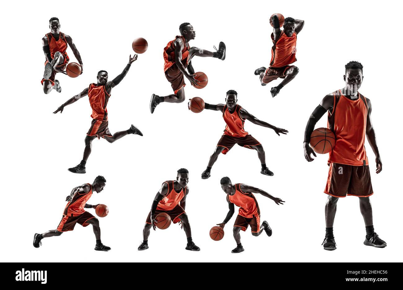 Development of movements. Collage made of images of professional ...