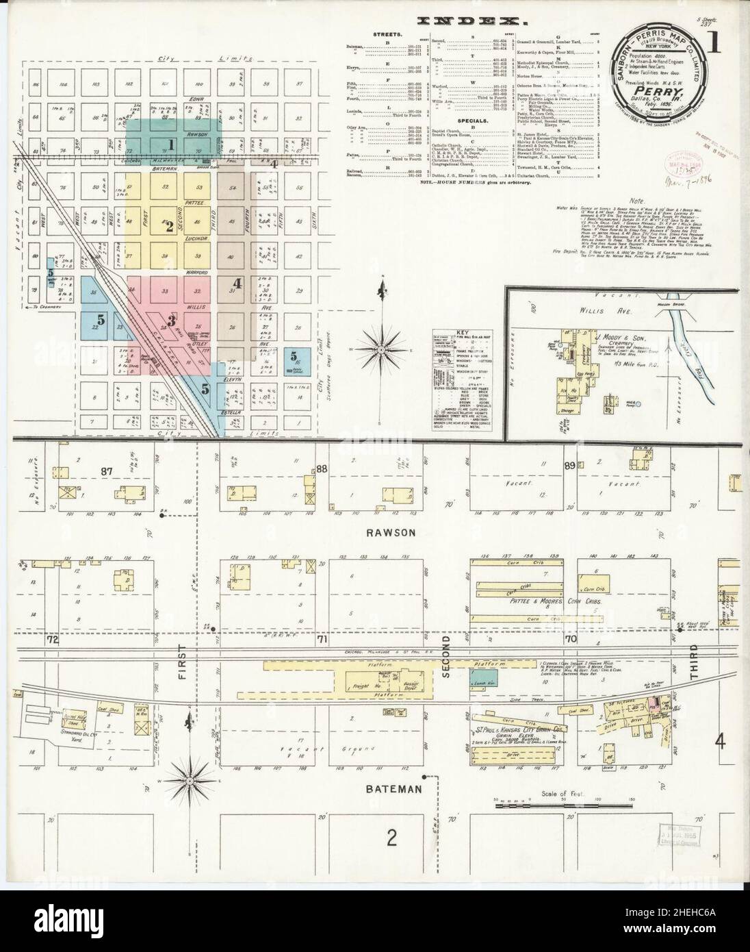 Perry iowa map hi-res stock photography and images - Alamy