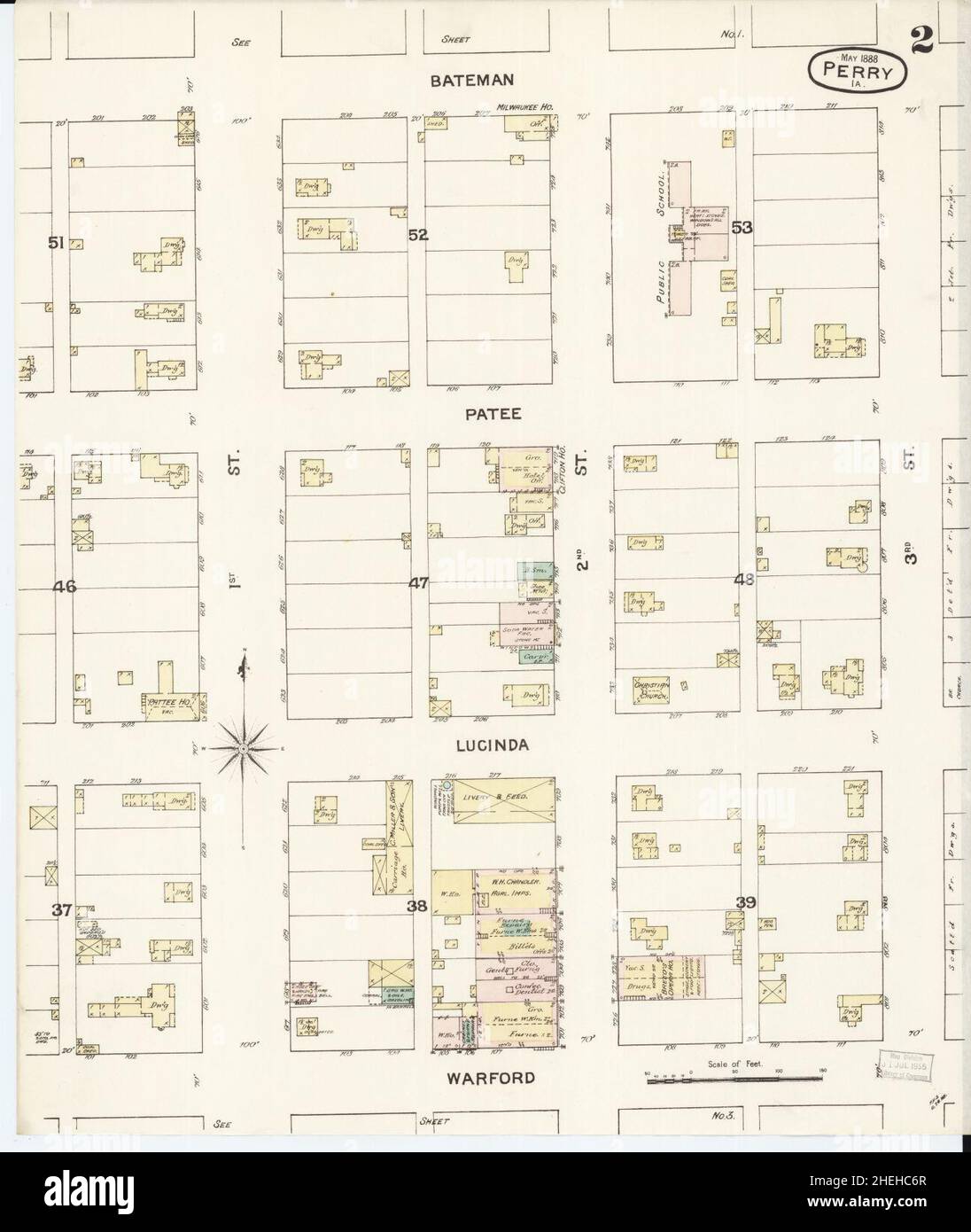 Perry iowa map hi-res stock photography and images - Alamy