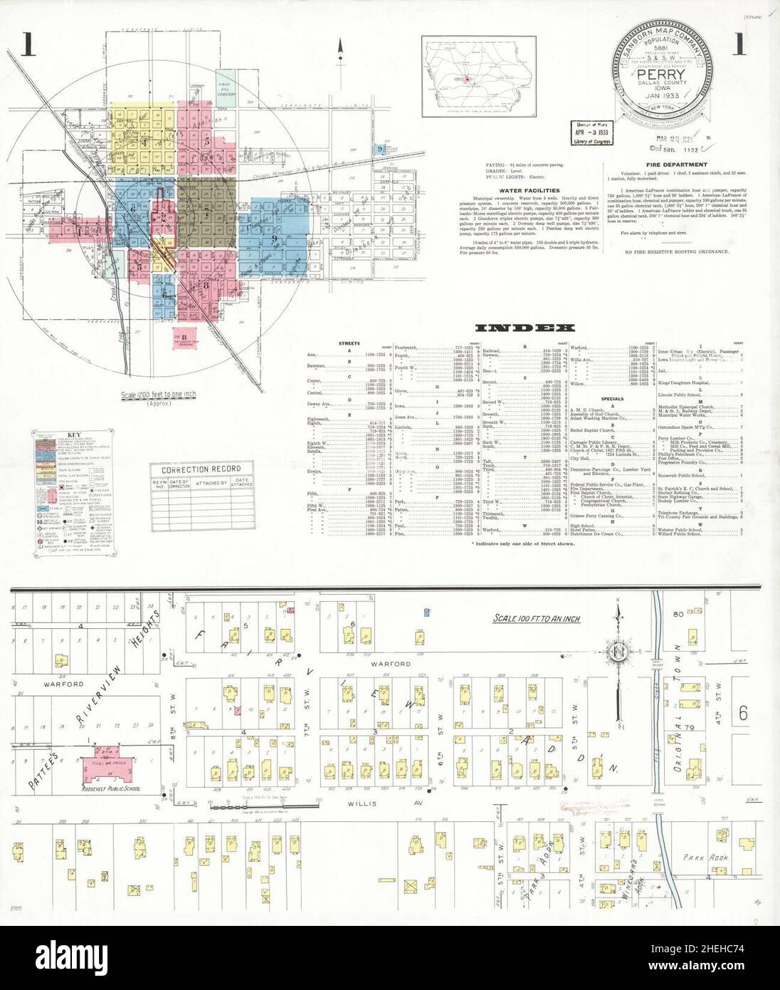 Perry iowa map hi-res stock photography and images - Alamy