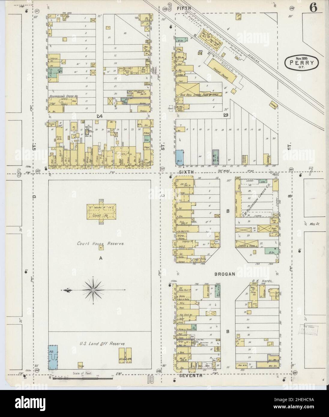 Map of perry oklahoma hi-res stock photography and images - Alamy