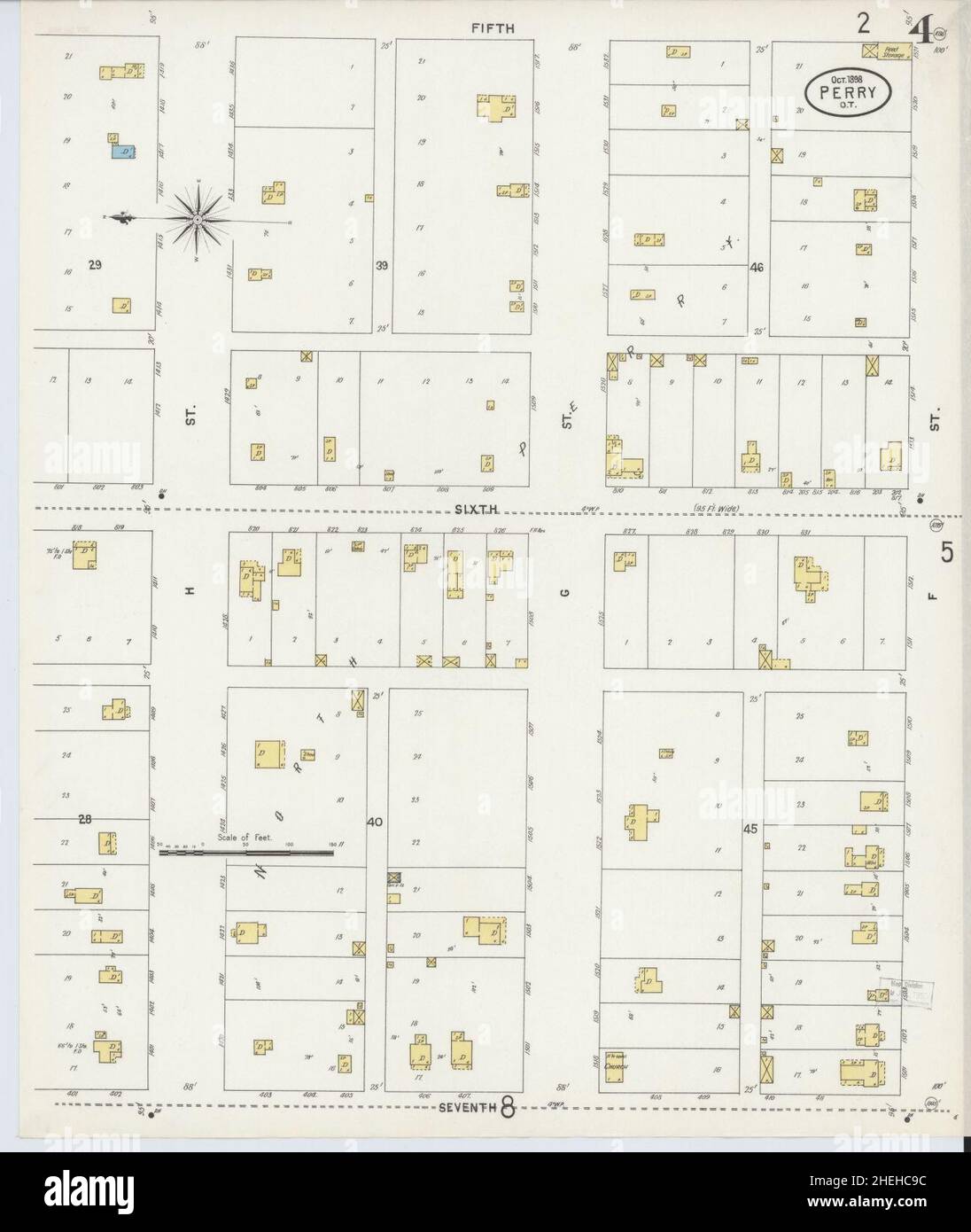 Map of perry oklahoma hi-res stock photography and images - Alamy