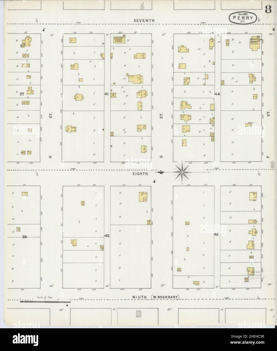 Map of perry oklahoma hi-res stock photography and images - Alamy