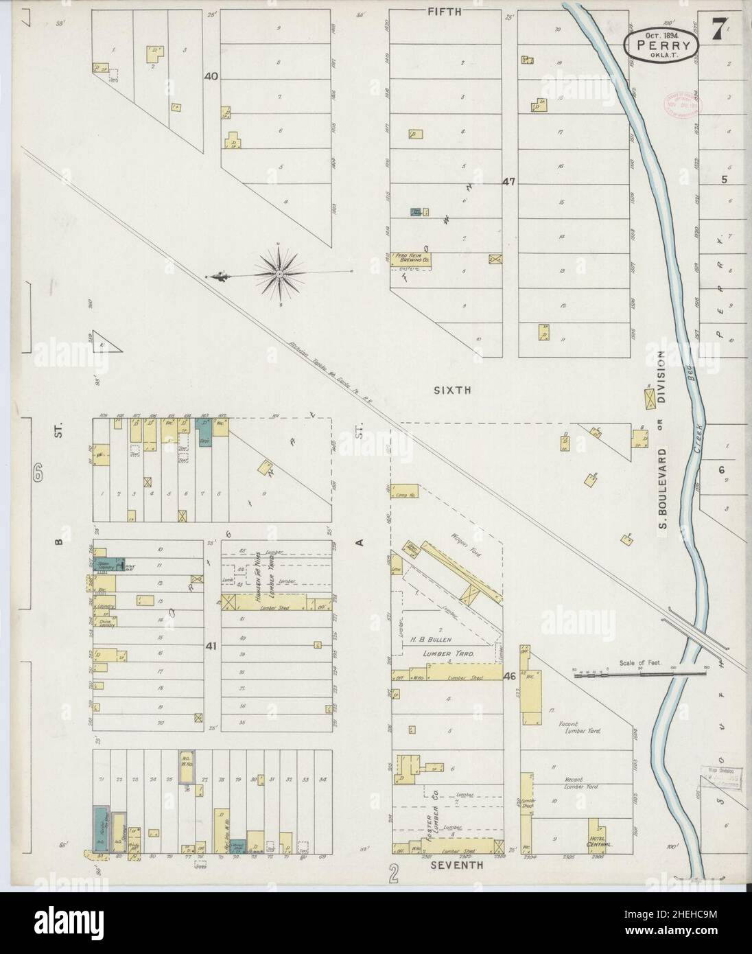 Map of perry oklahoma hi-res stock photography and images - Alamy