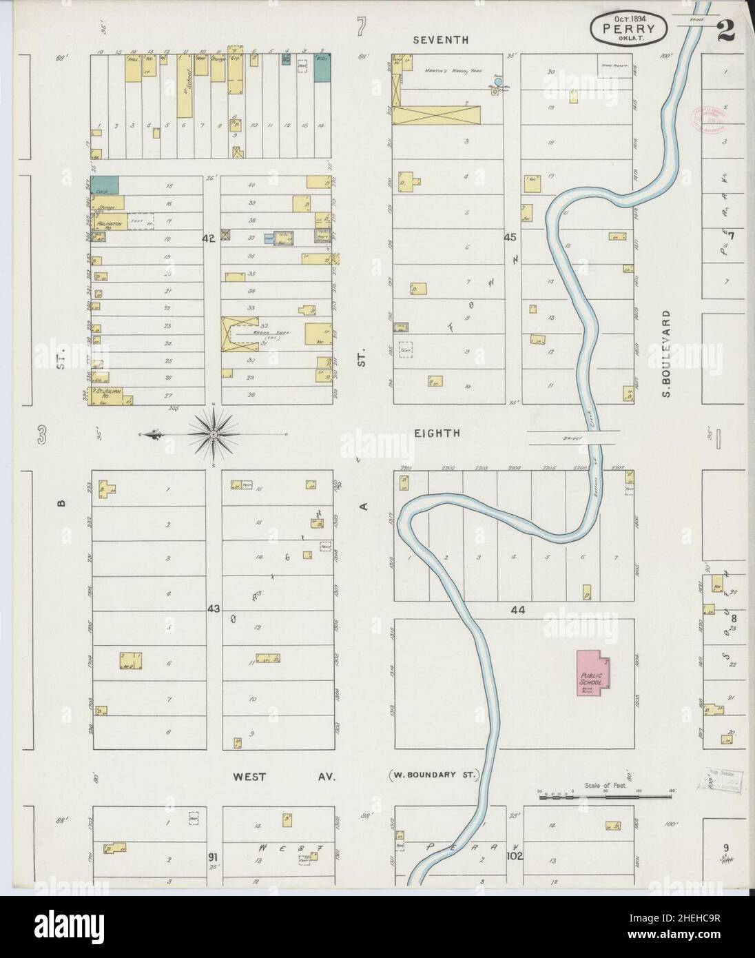 Map of perry oklahoma hi-res stock photography and images - Alamy