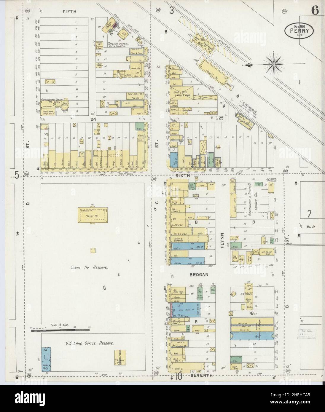 Map of perry oklahoma hi-res stock photography and images - Alamy