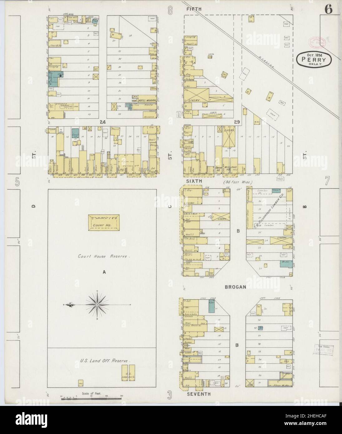 Map of perry oklahoma hi-res stock photography and images - Alamy